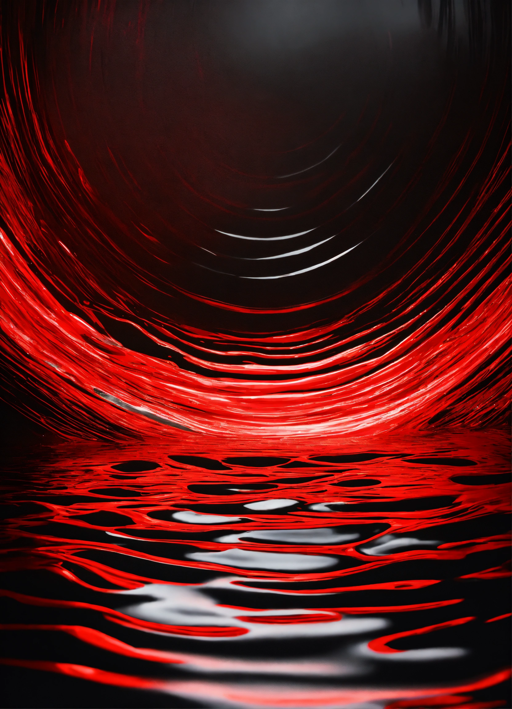 Lexica - Hyper realistic opaque red abstract circular metallic frozen ...