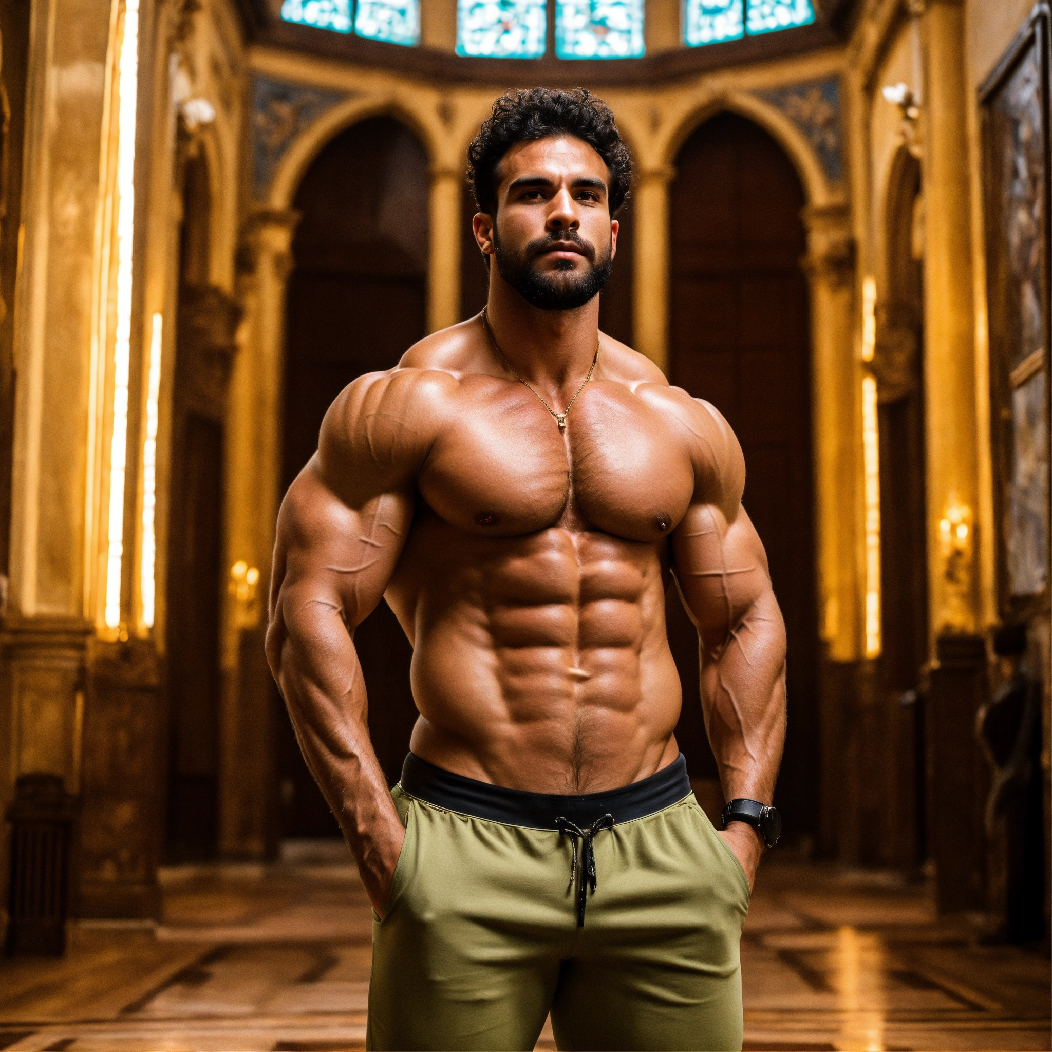 Lexica - 30-year-old hairy Brazilian man with big muscles, big ...