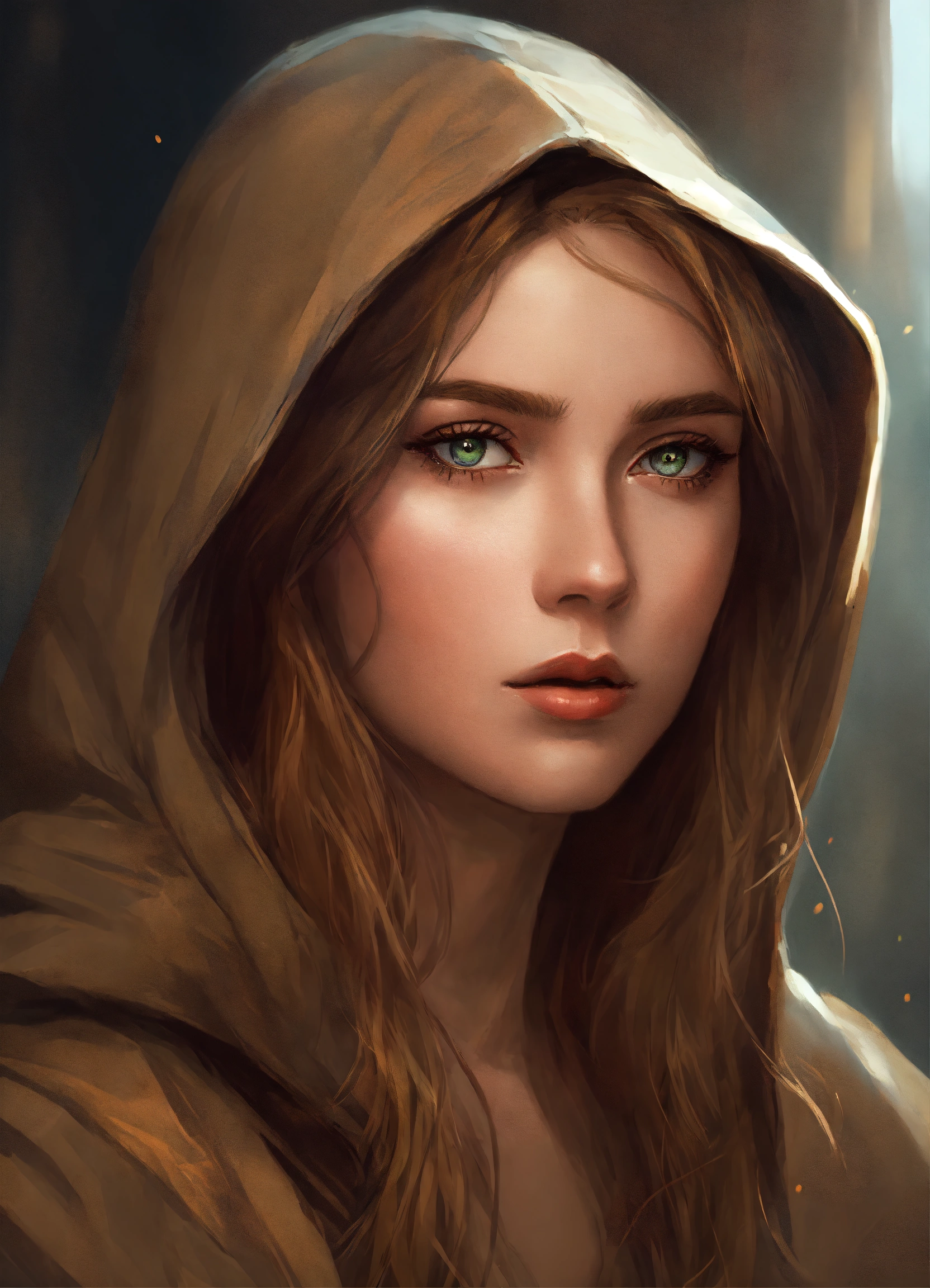 Lexica - Draw portrait full body a woman with straight light brown ...