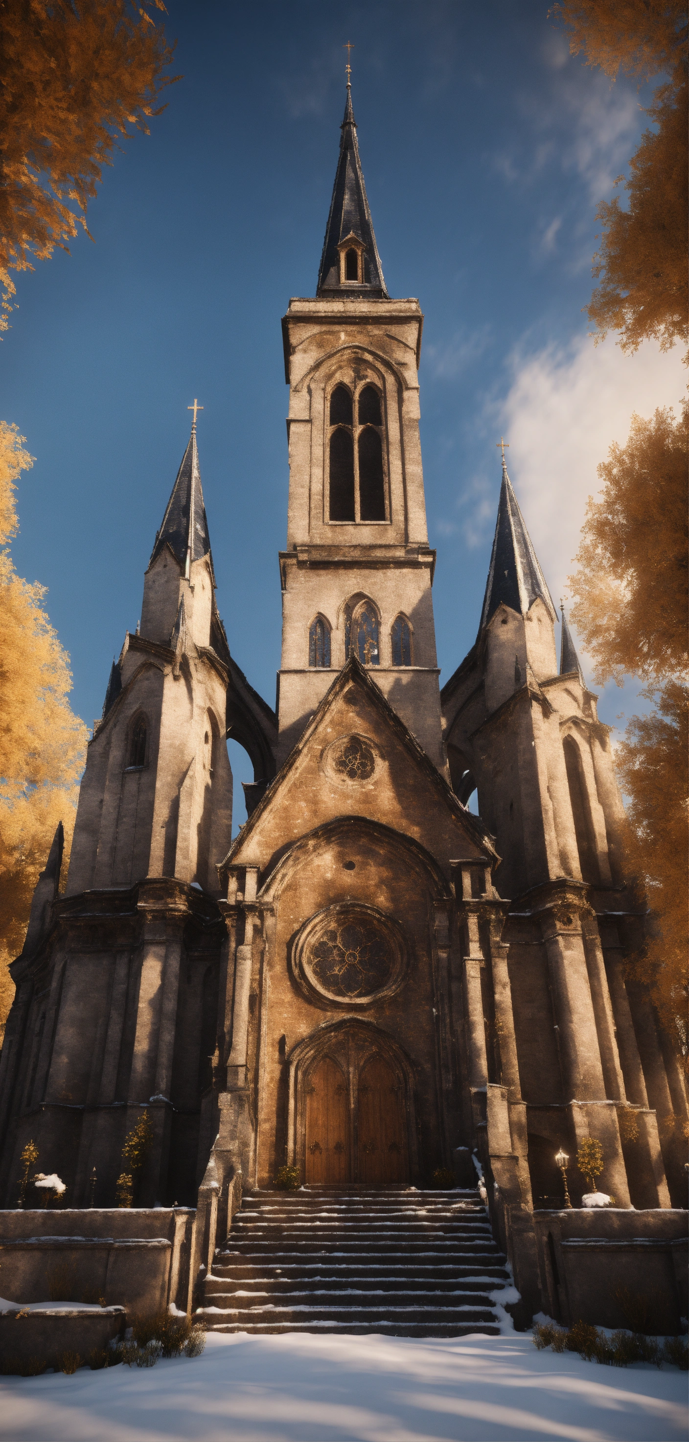 Lexica - A single tower french gothic church of the 13th century, with ...