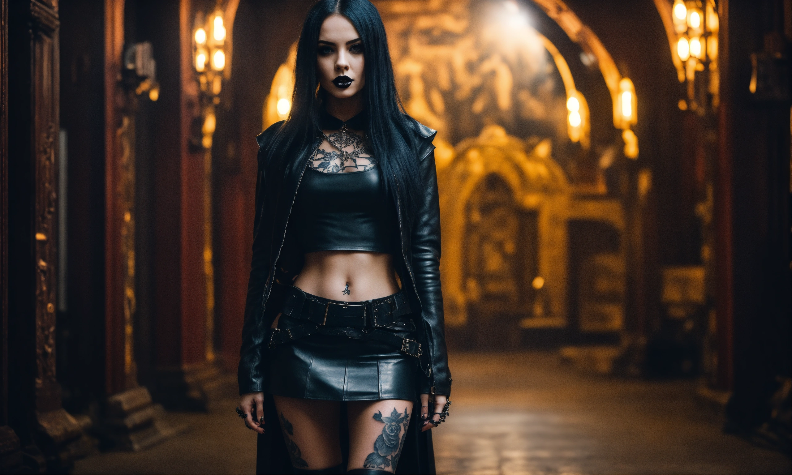 Lexica - Beautiful Extremely goth model young girl in fantasy world ...