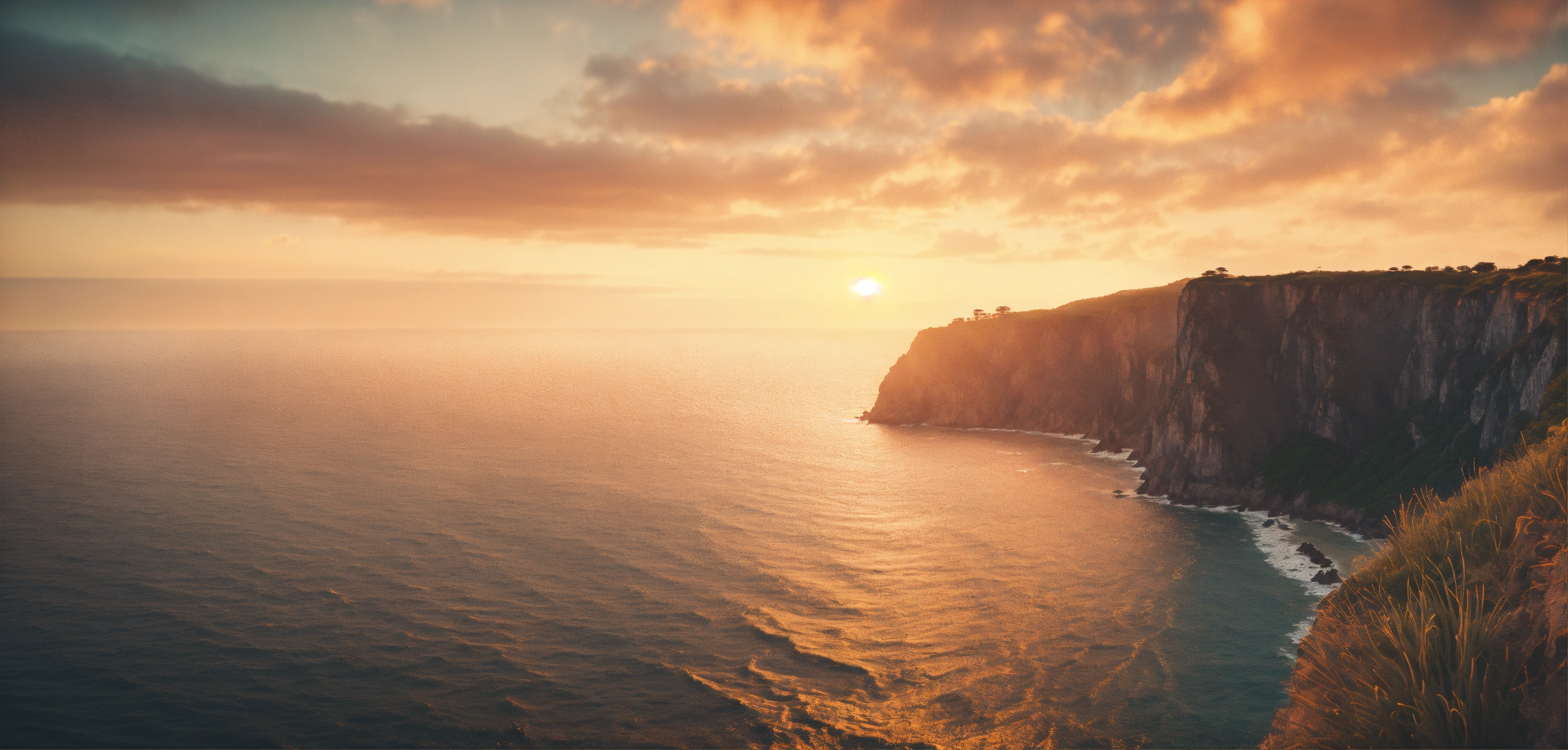Lexica - Beautiful sea cliff landscape during sunset,16k, cinematic ...