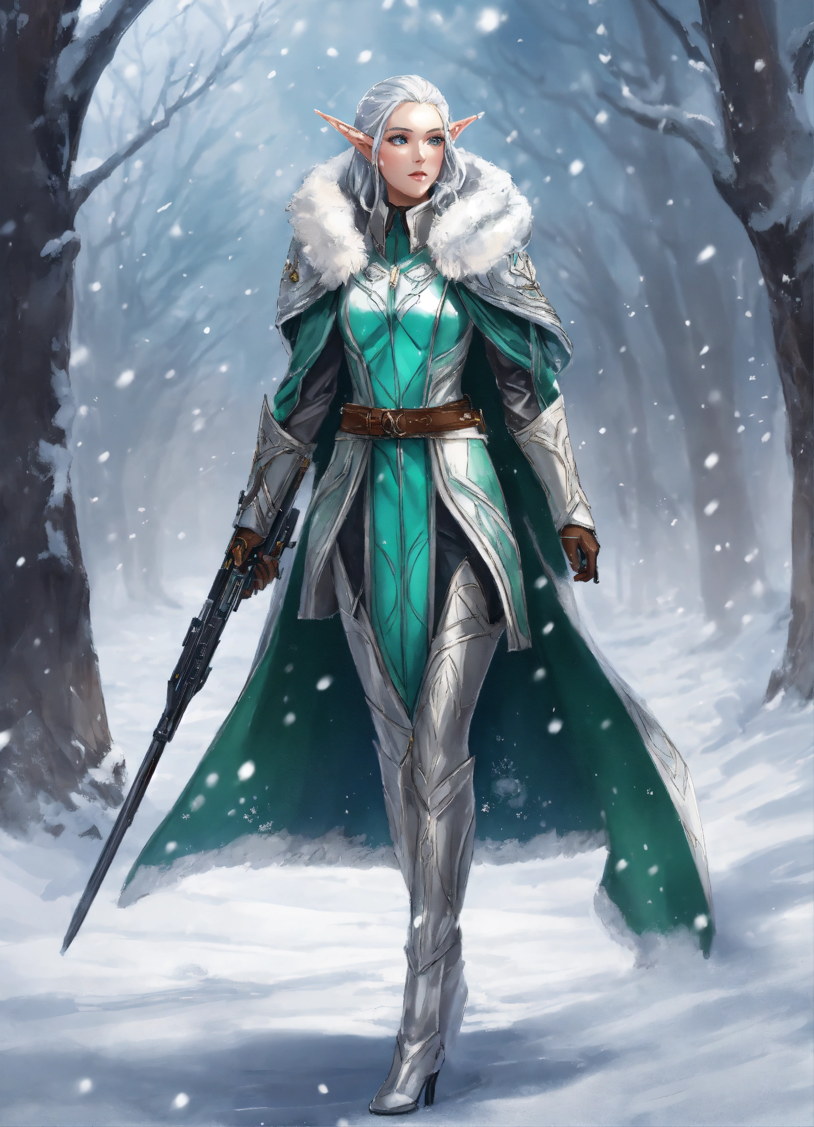 Lexica - Full body drawing of a sci fi high elf, royalty, futuristic ...