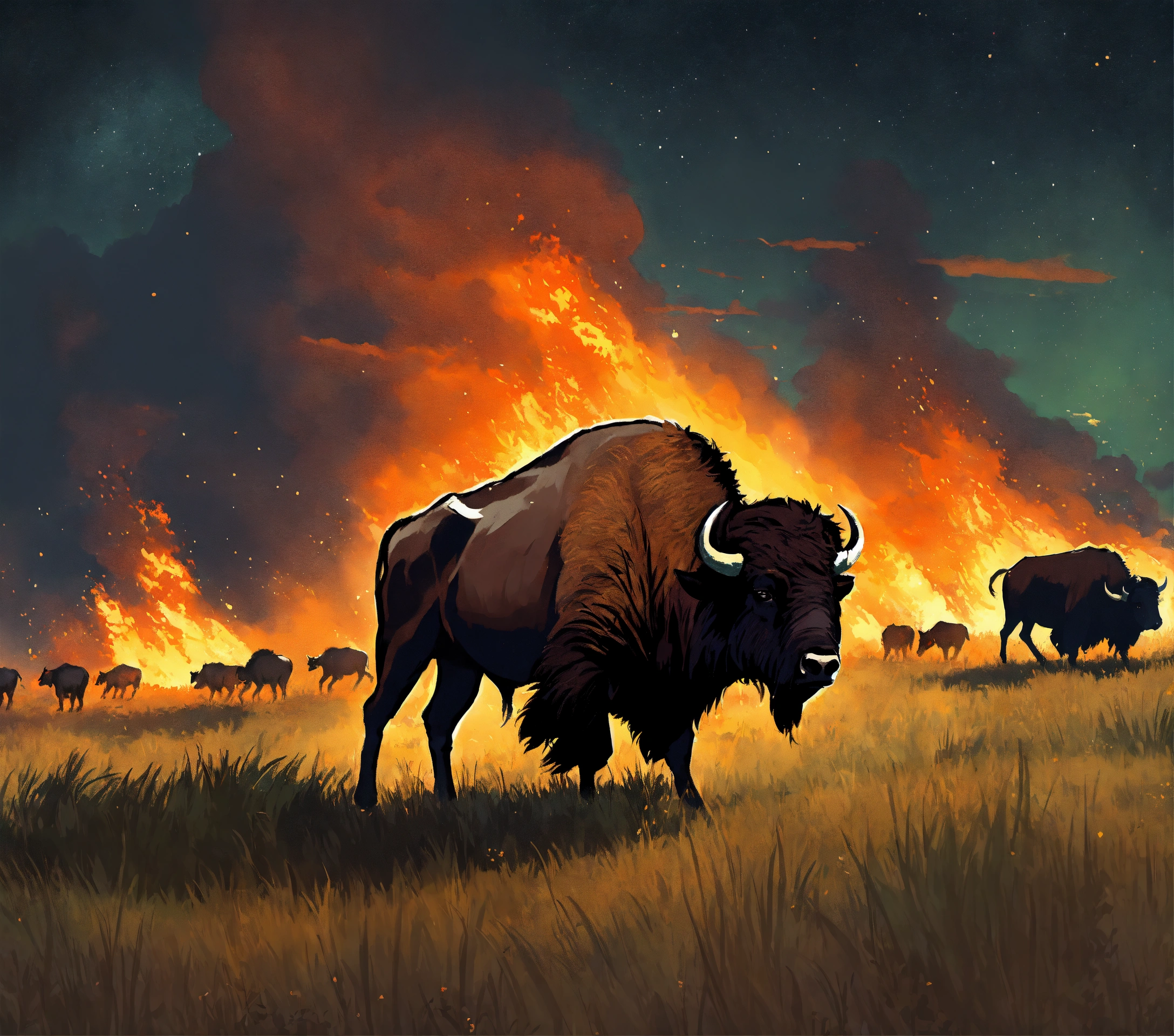 Lexica - Out on the open prairie during the 1800's, a large herd of ...