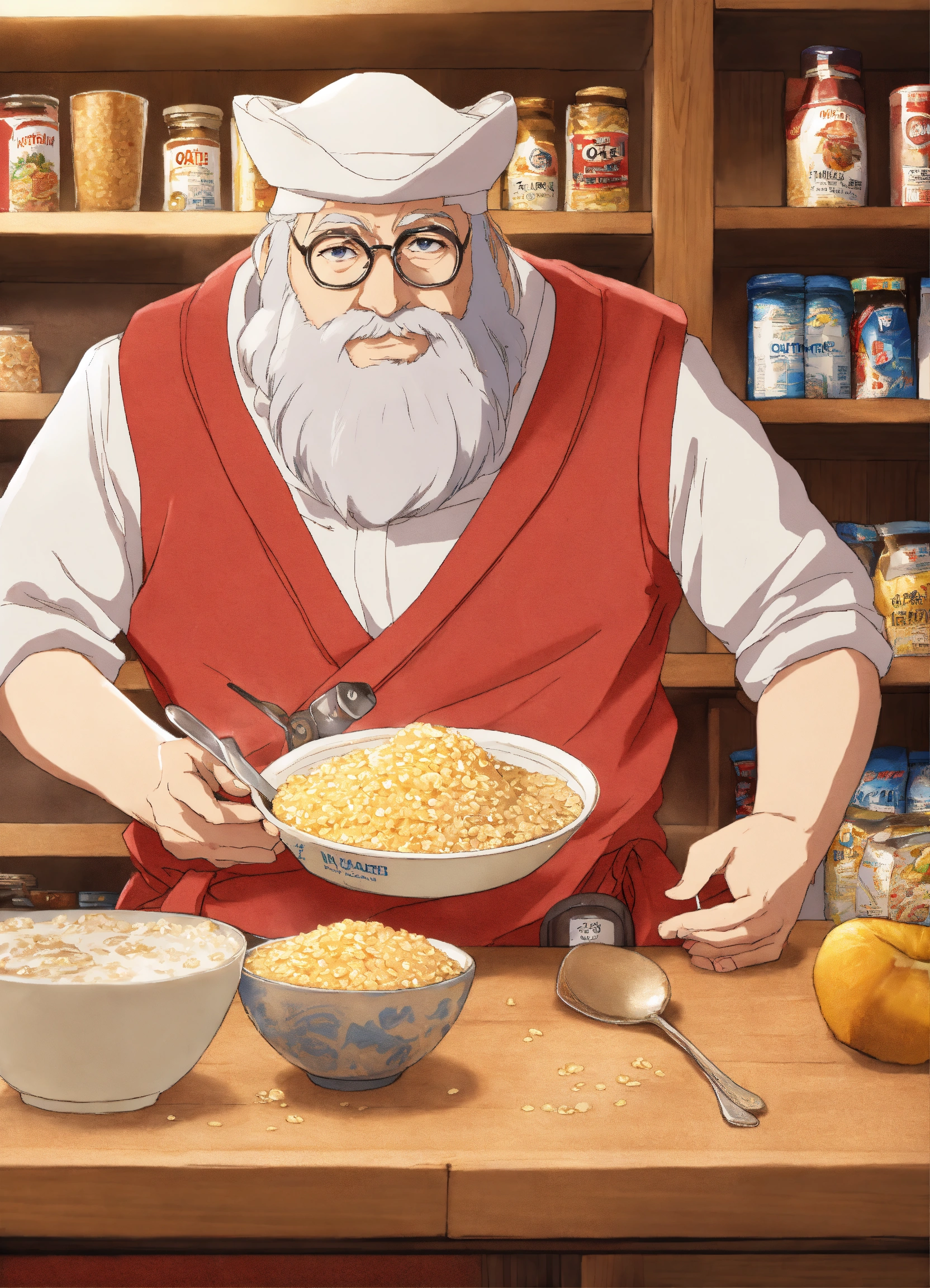 Lexica - Quaker Oats man as anime