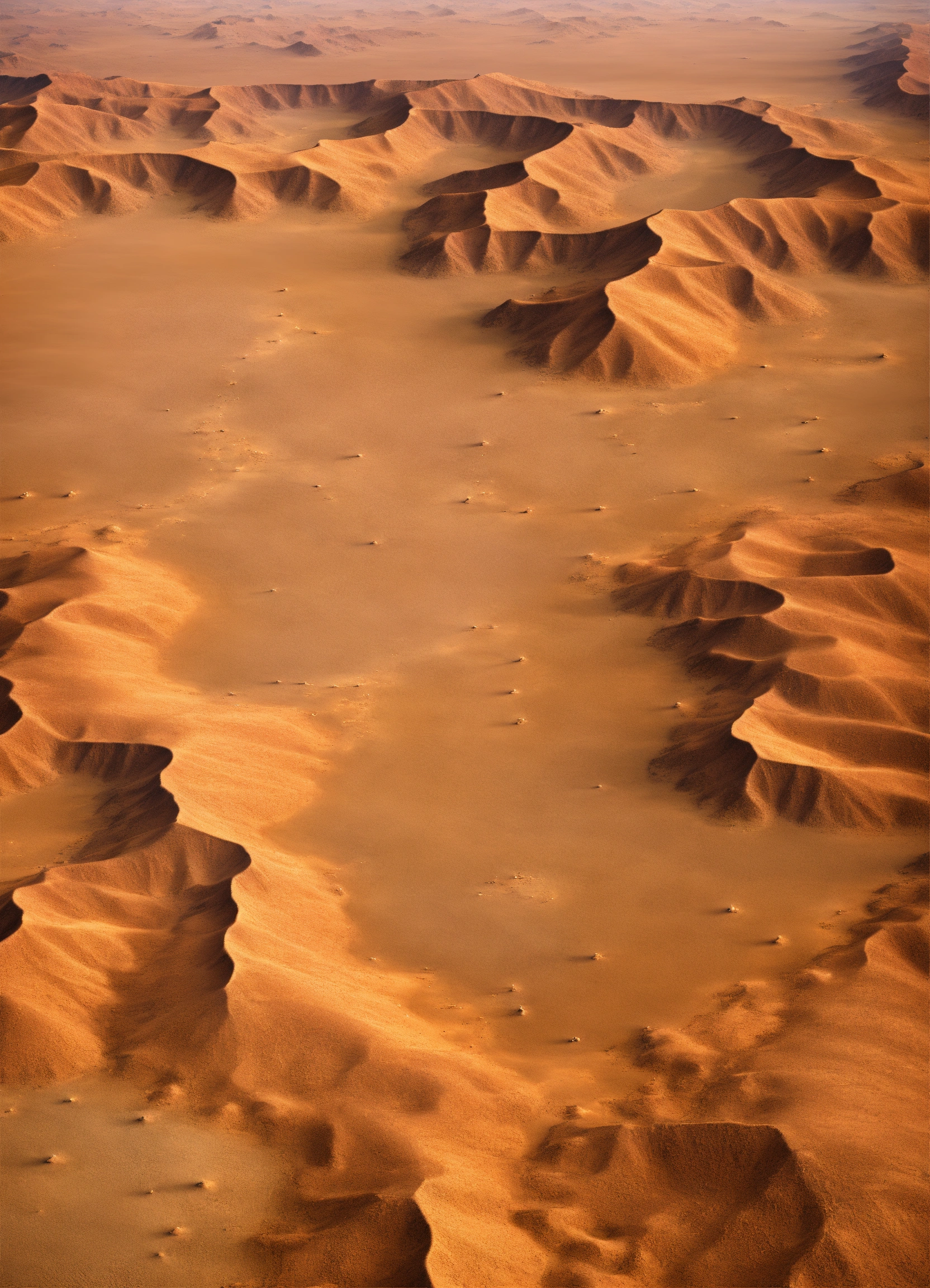 Lexica - Simple blocky pixel image of a completely flat desert devoid ...