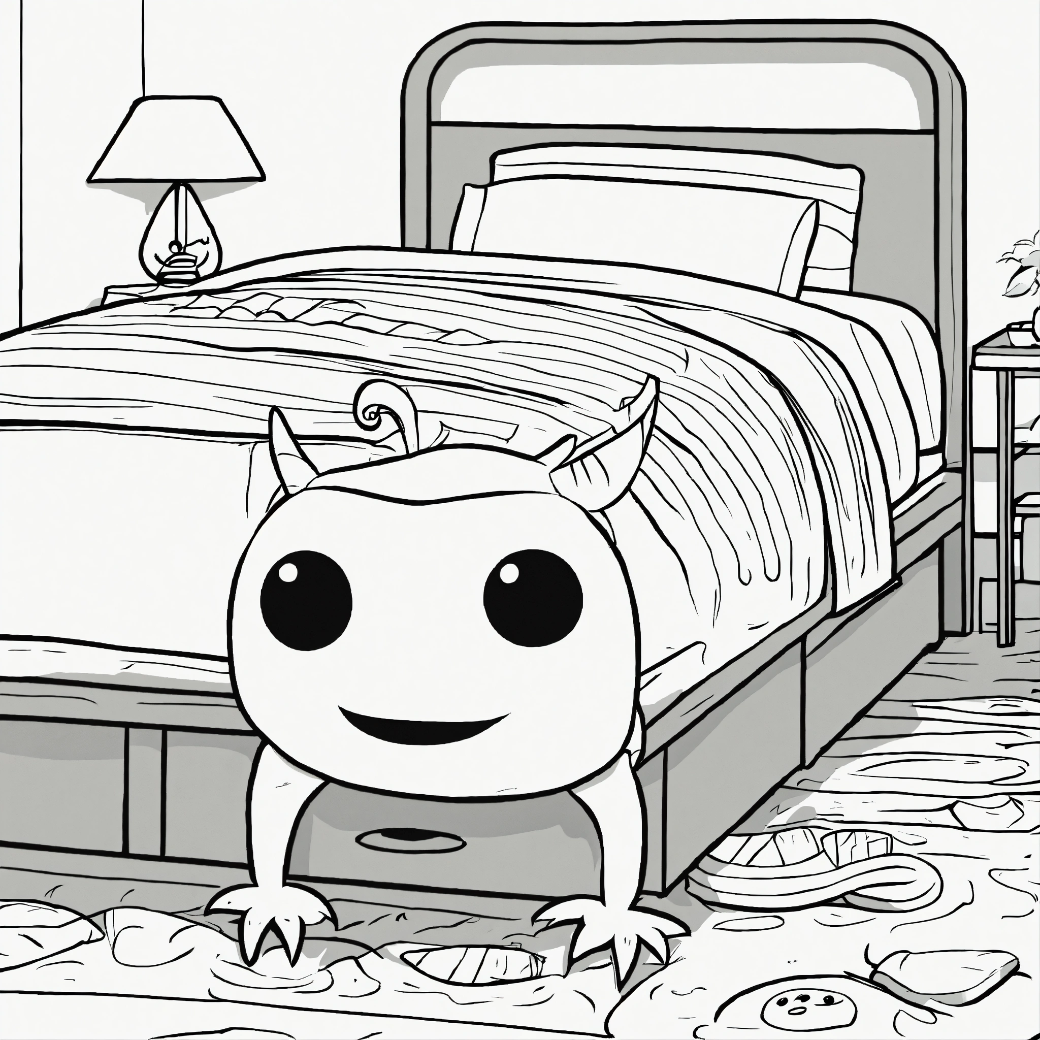 Lexica - Cute Monster Under the Bed A little monster that hides under ...