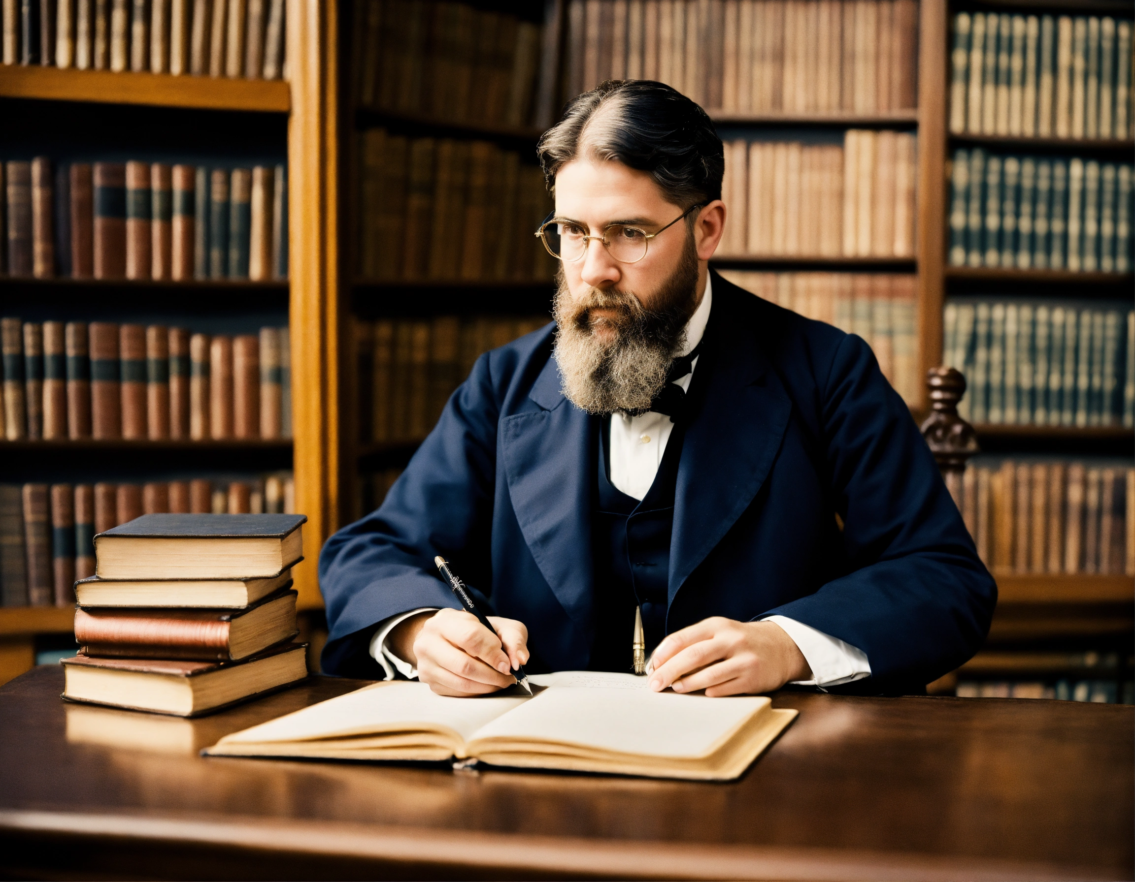 Lexica - Create a realistic image of Charles Sanders Peirce wearing ...
