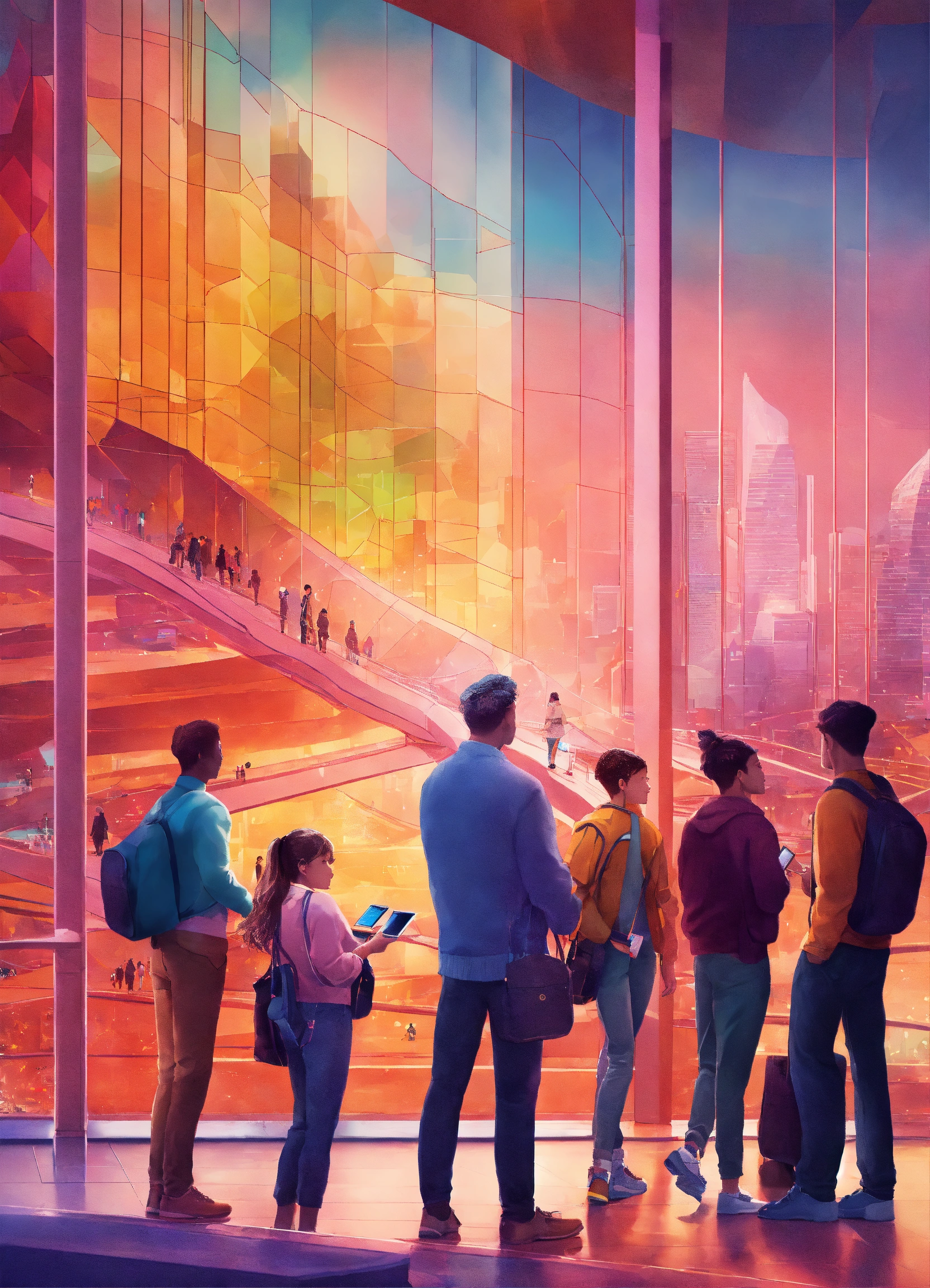 Lexica - Visualize a futuristic bridge, symbolizing connectivity and ...