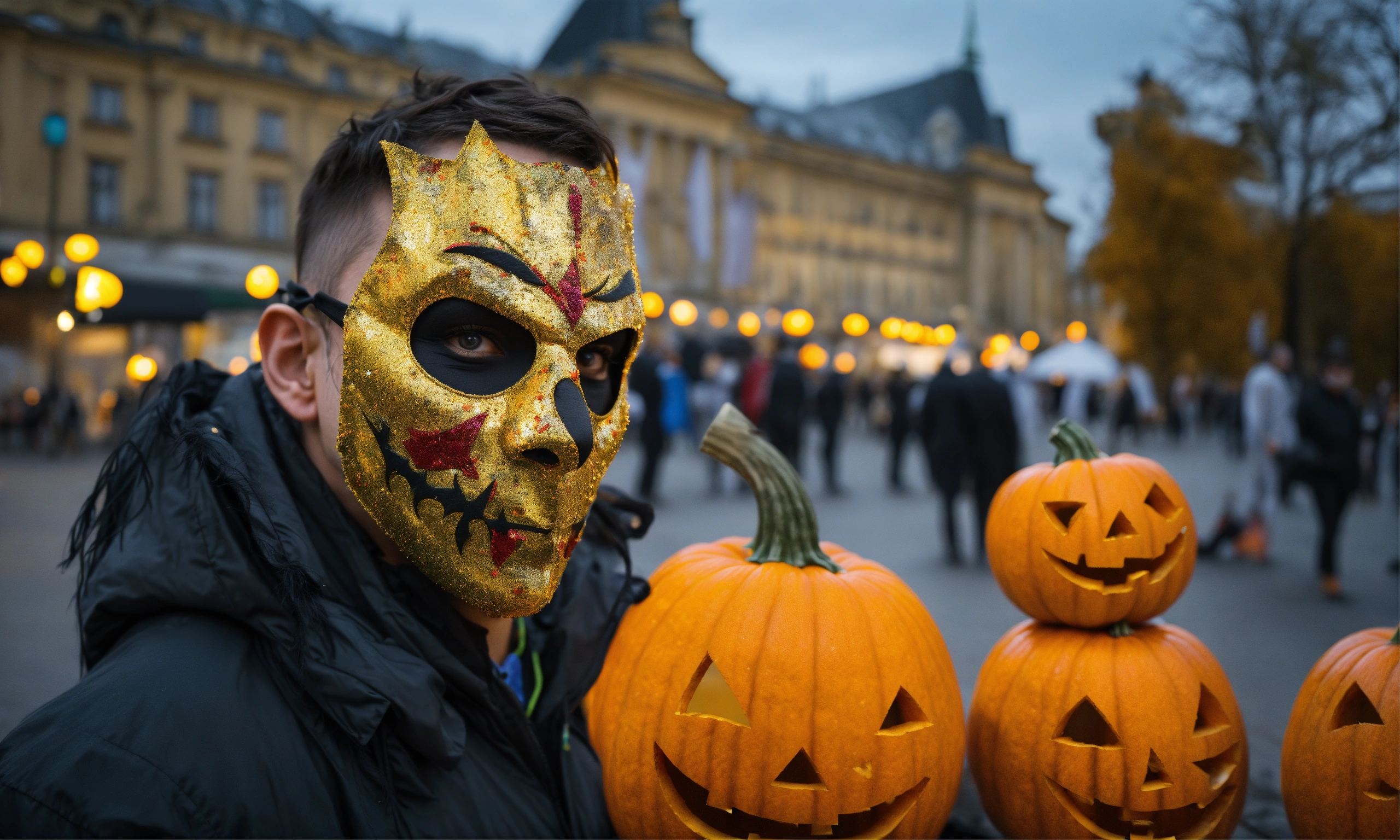 Lexica - An ordinary face without a mask or makeup, Halloween style ...