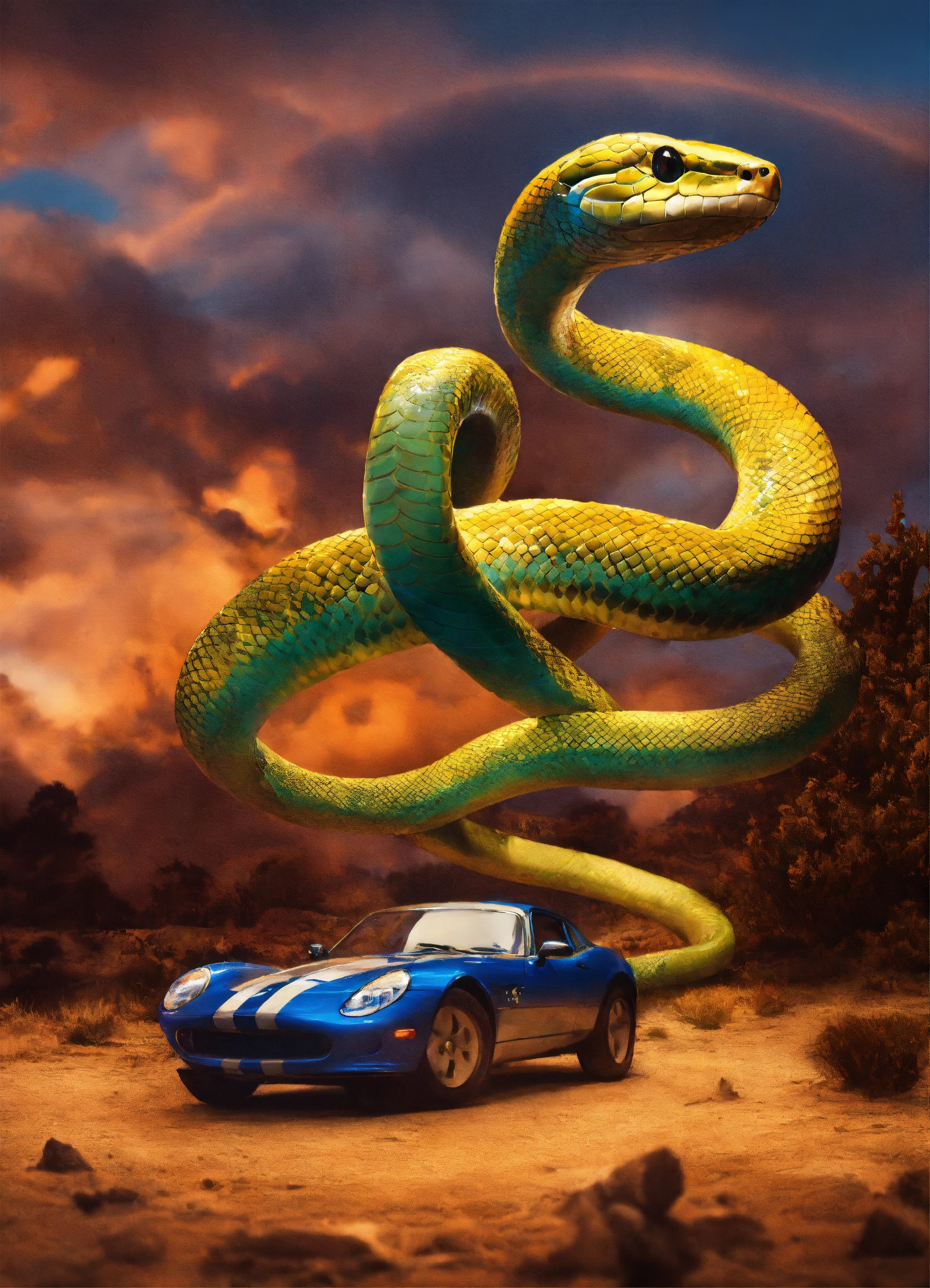 Lexica - Hyperfocus on image of snake with sonic head