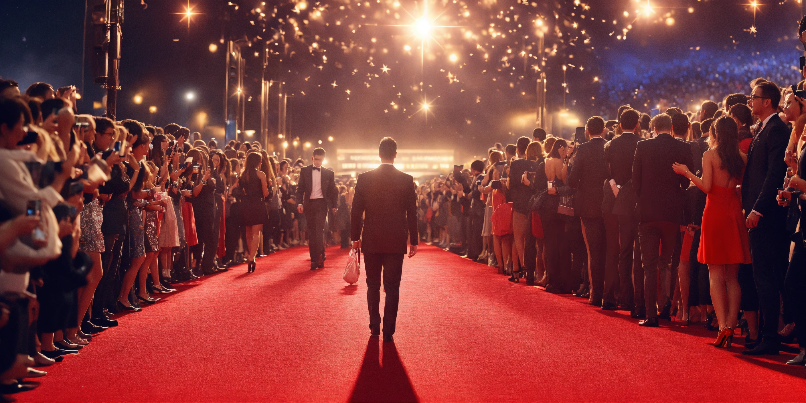 Lexica - Generate an image of a famous celebrity walking on a red ...