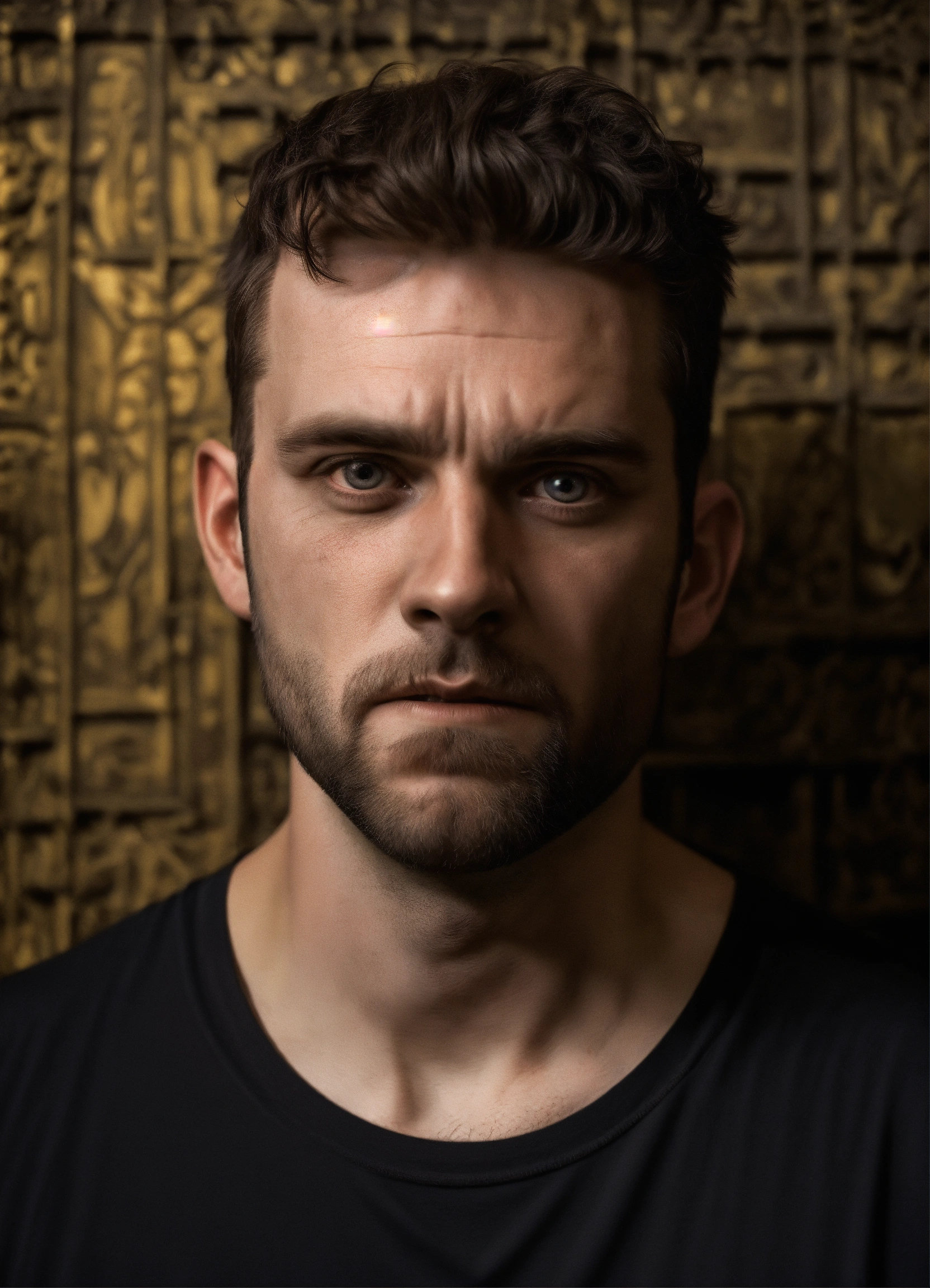 Lexica - A photograph of a white menacing 30-year-old man, with a ...