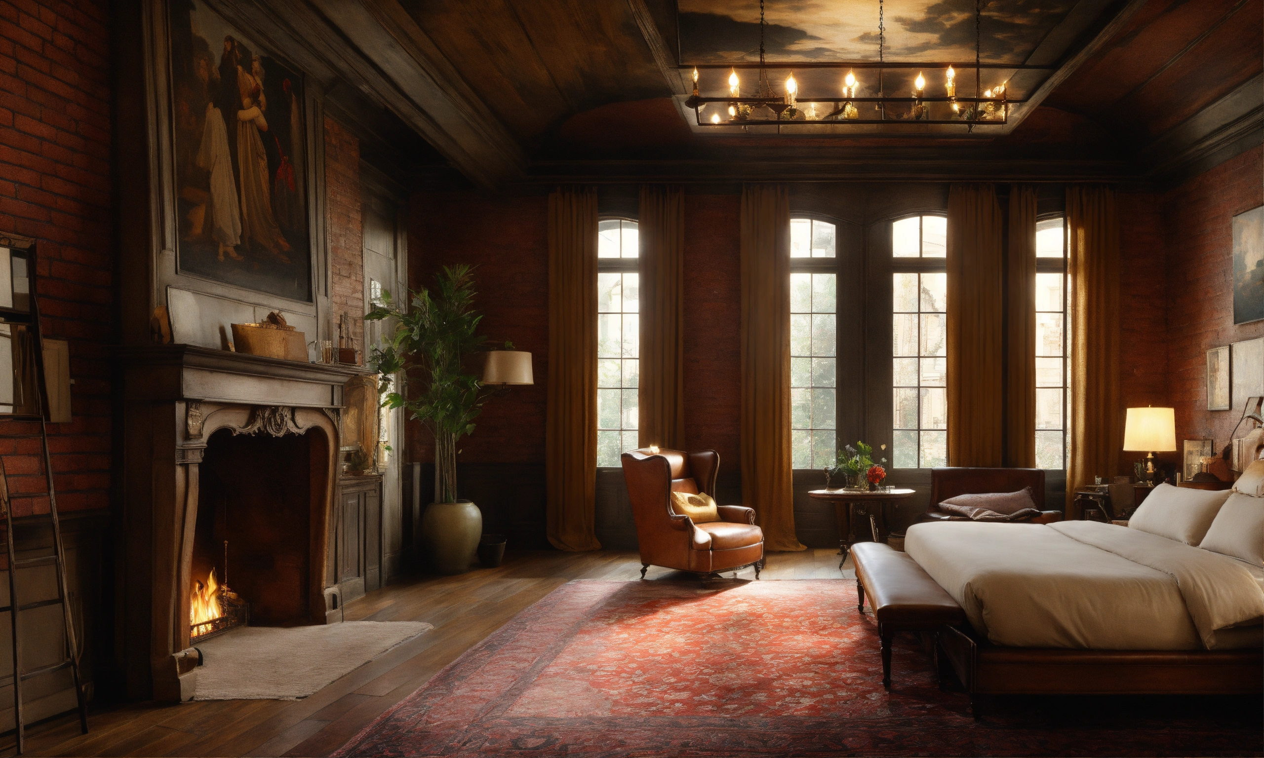 Lexica - Concept art of huge master bedroom, new Orleans, the originals ...
