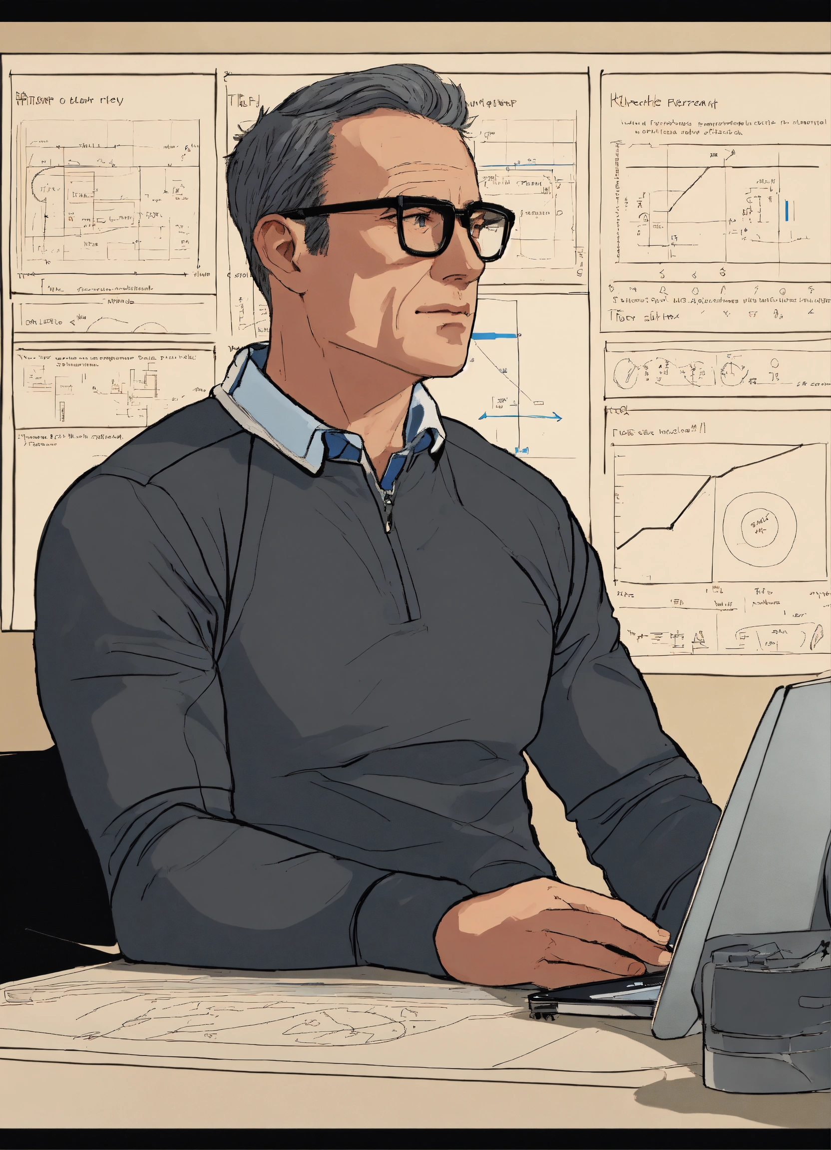 Lexica - Portrait of a french rugby coach wearing a pair of oversized ...