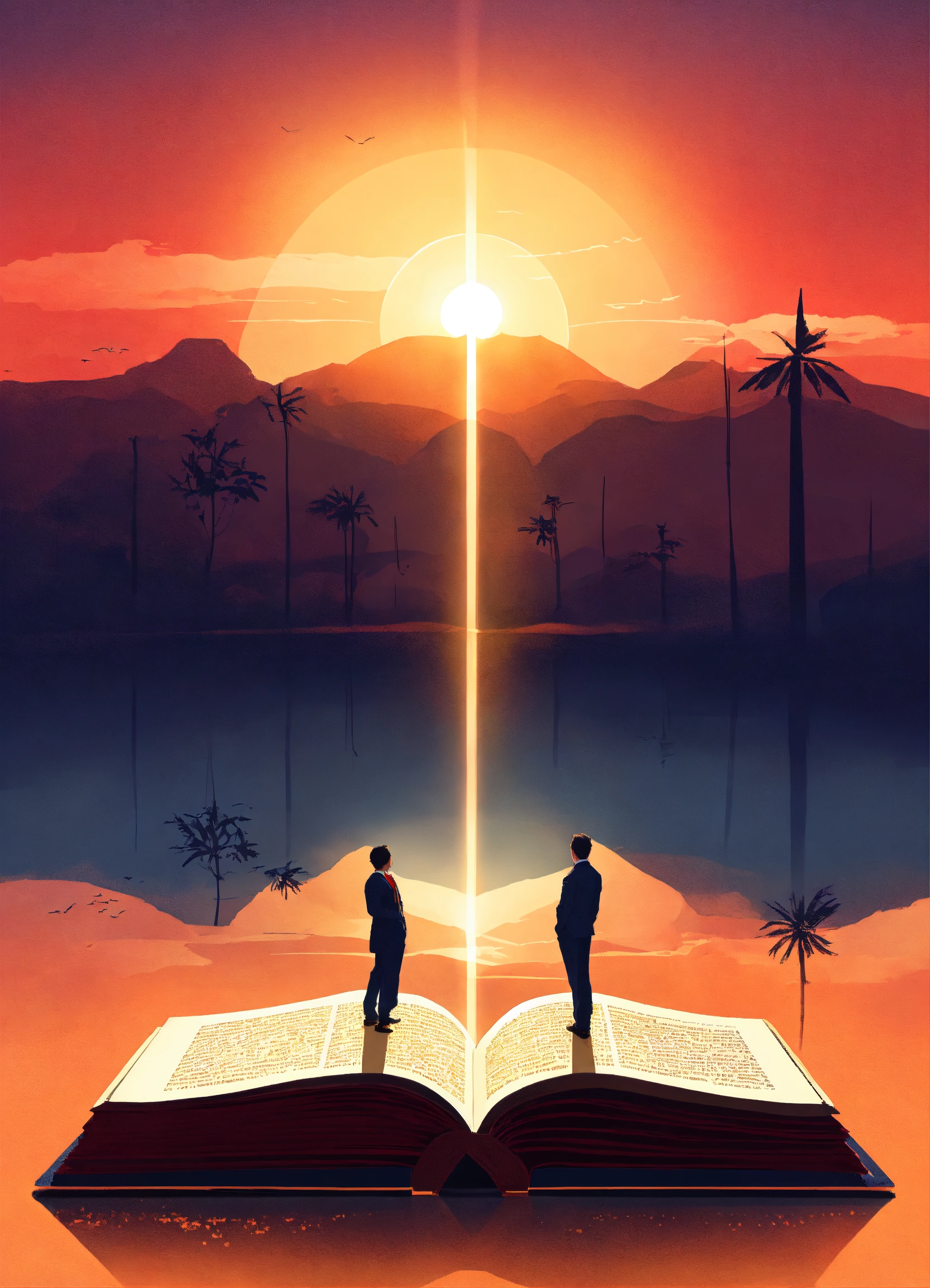 Lexica - Self confident leader sunset book power knowledge growth ...