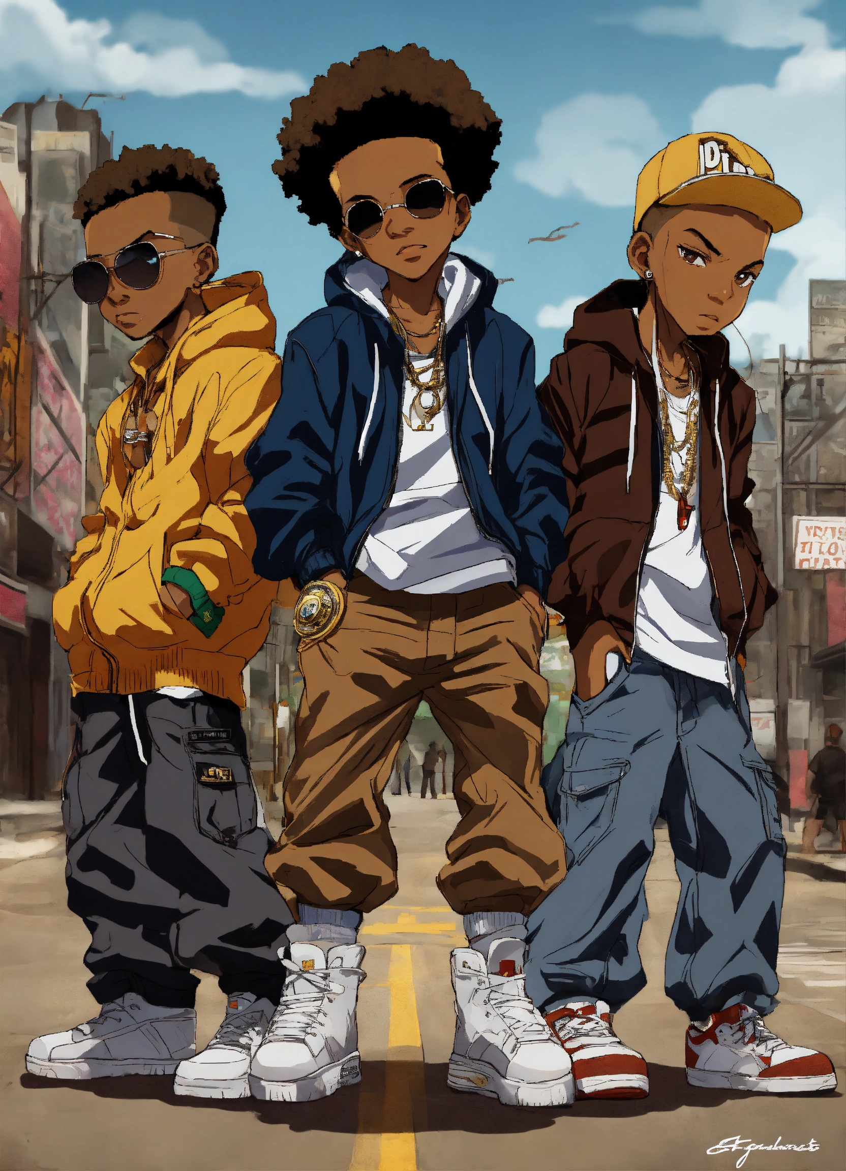 Lexica - Hip hop art style getto boys boondocks full body
