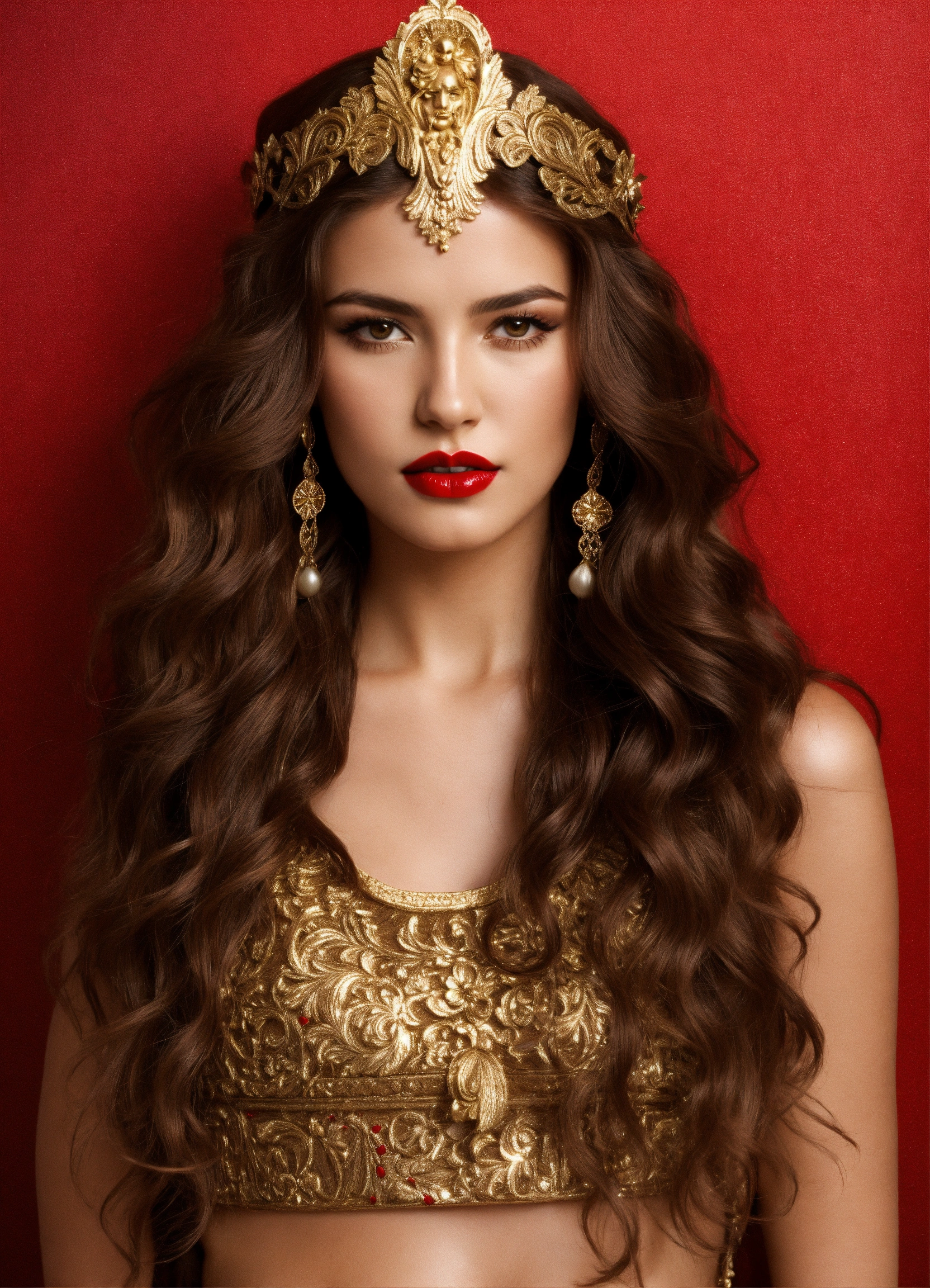 Lexica - Greek goddess, red lips, long hair