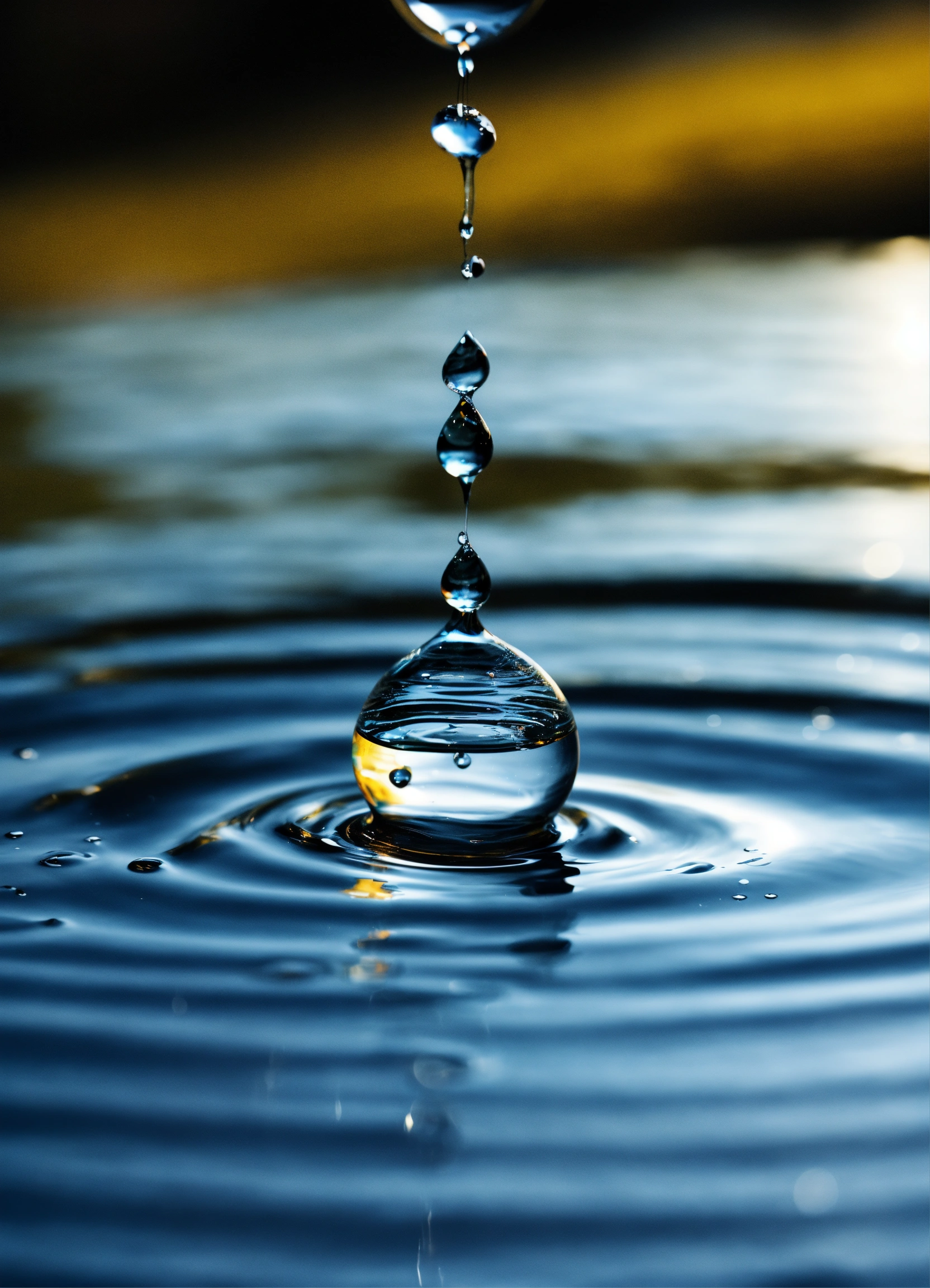 Lexica - A drop of water falling on a liquid surface, causing a ripple ...