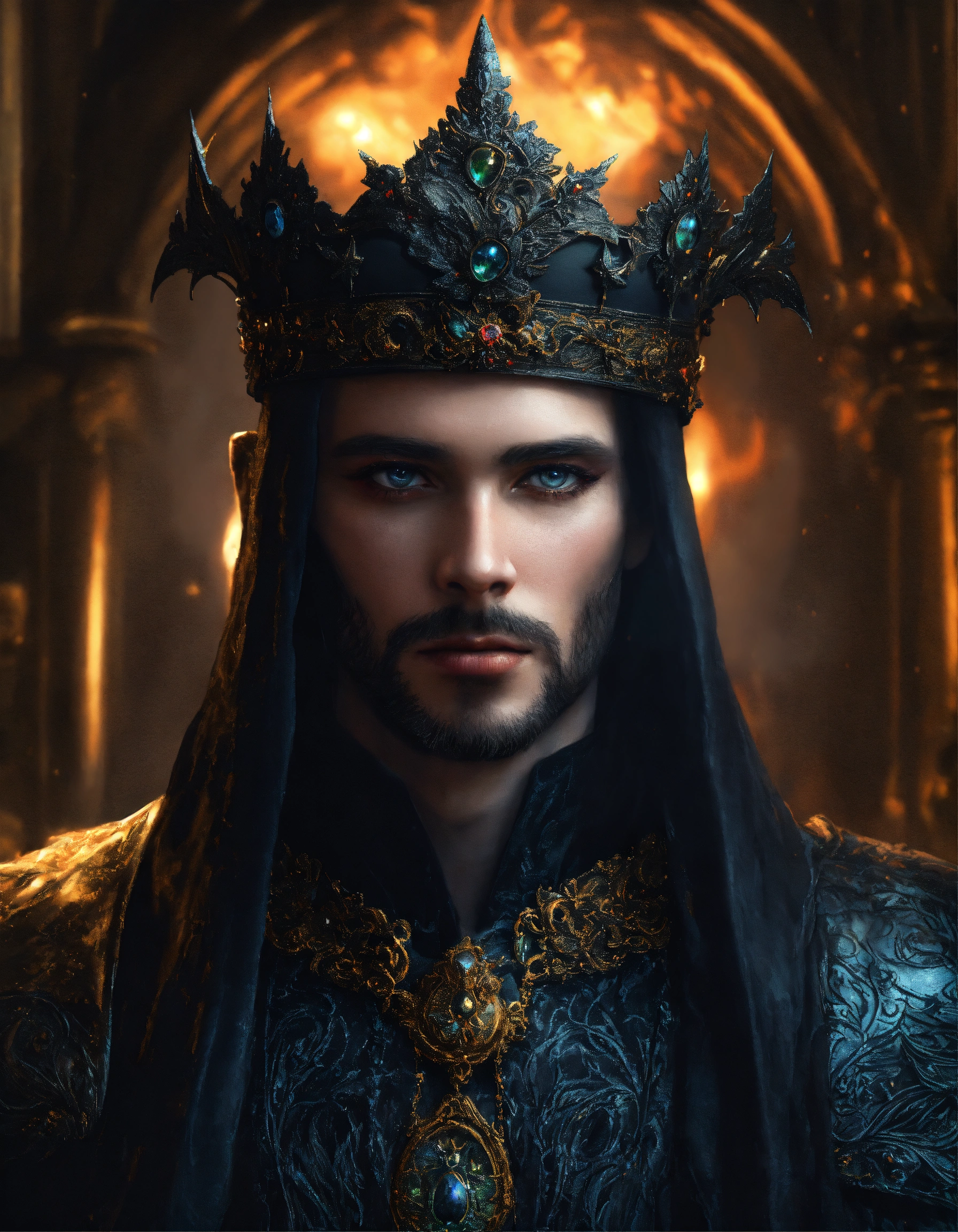 Lexica - Queen of darkness and beautiful man, mystic, dark fantasy ...