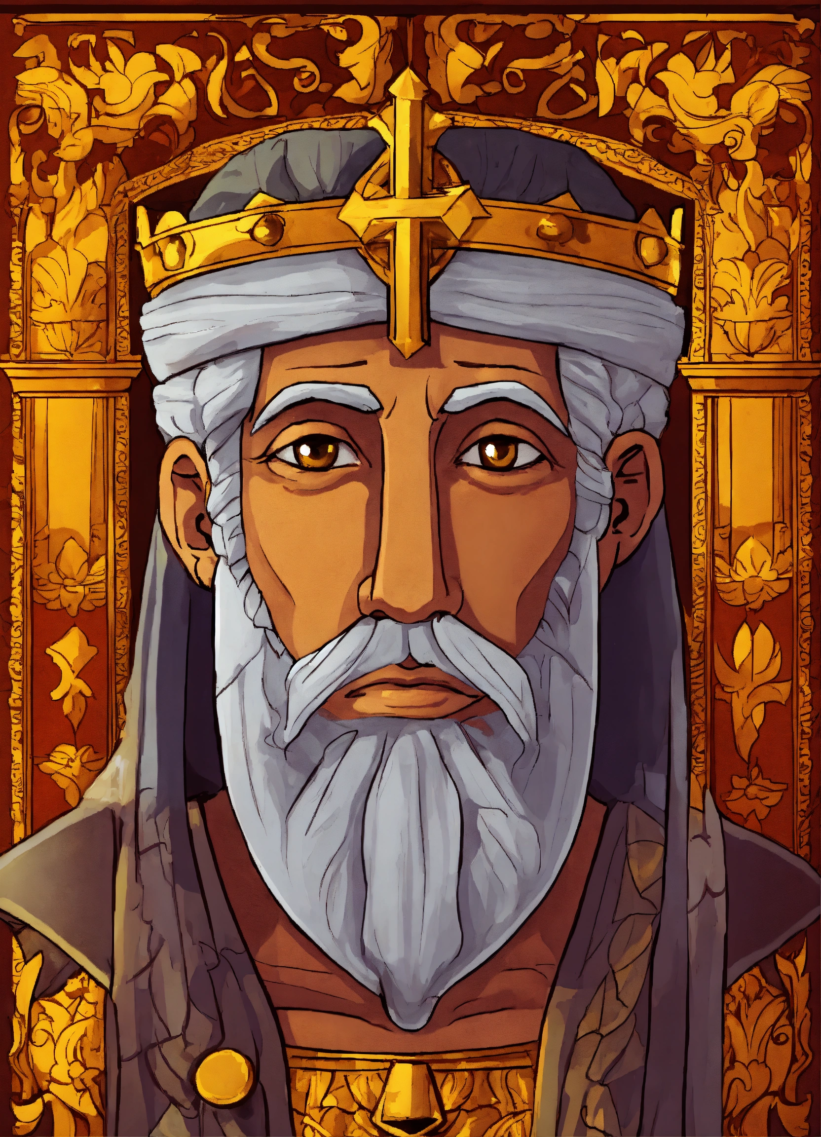 Lexica - King solomon from the bible, 2d cartoon