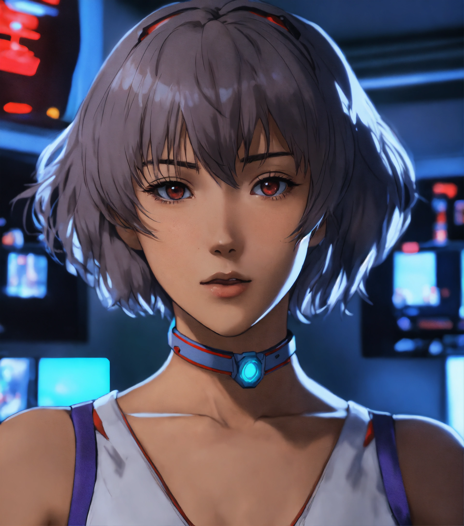 Lexica - Portrait of rei ayanami from neon genesis evangelion, inside ...