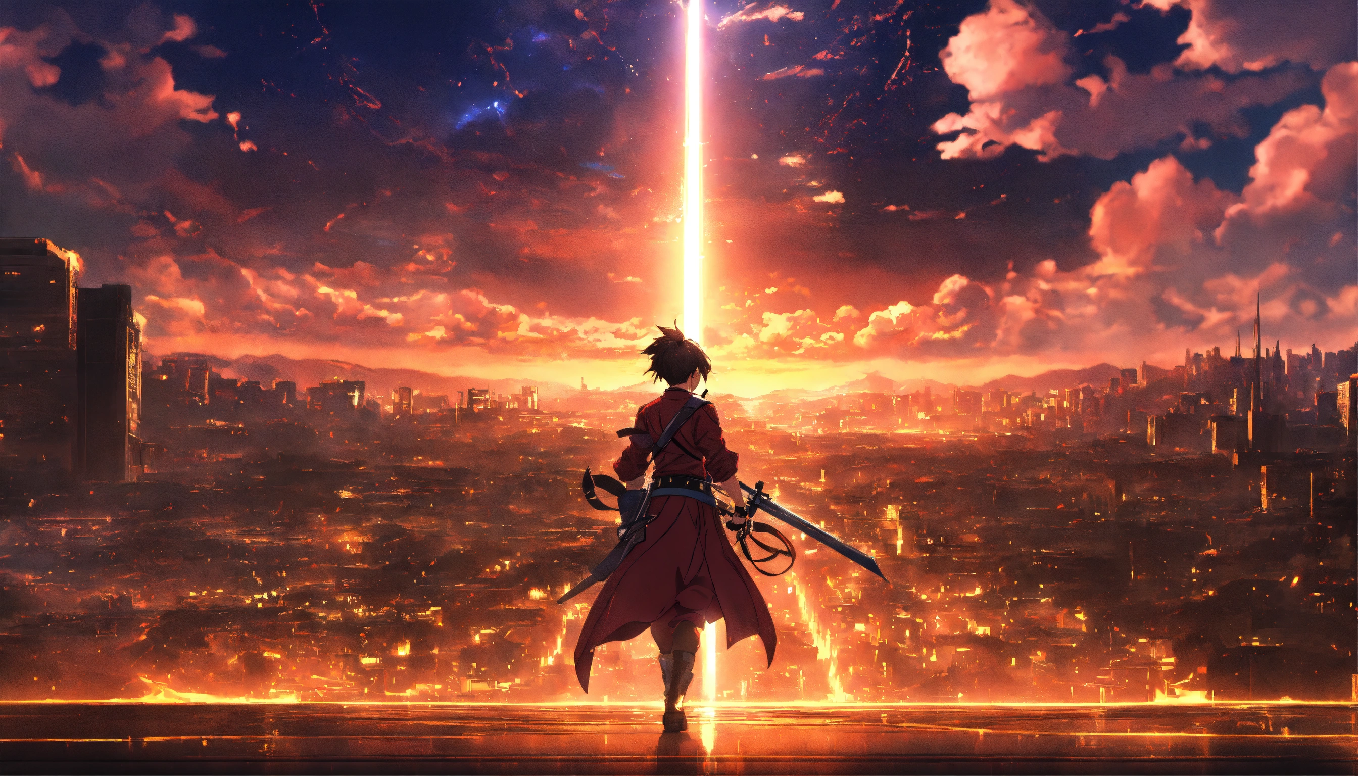 Lexica - Loop background, 4k, anime, battle anime, anime background ...