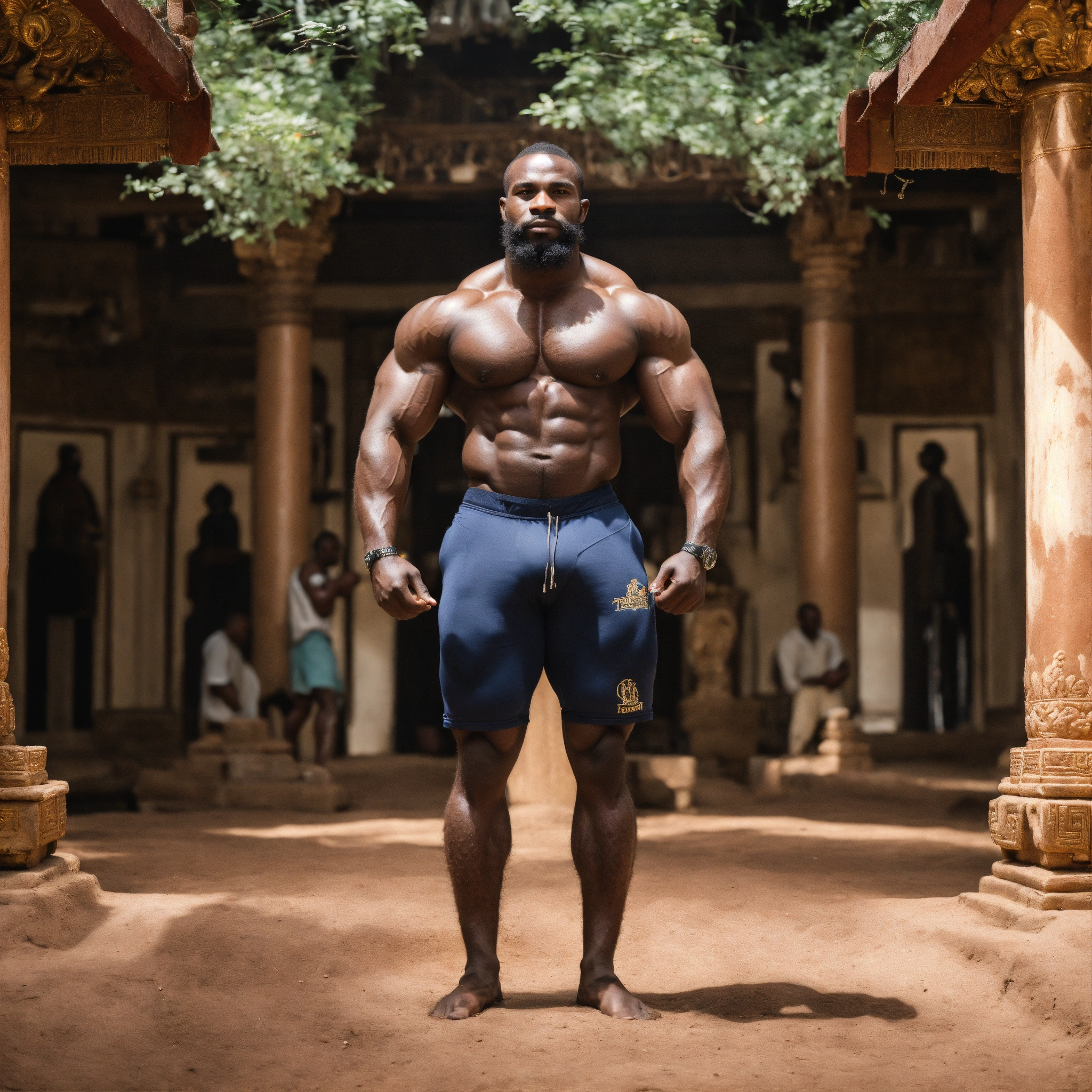 Lexica - 30-year-old hairy Senegalese man with big muscles, big ...