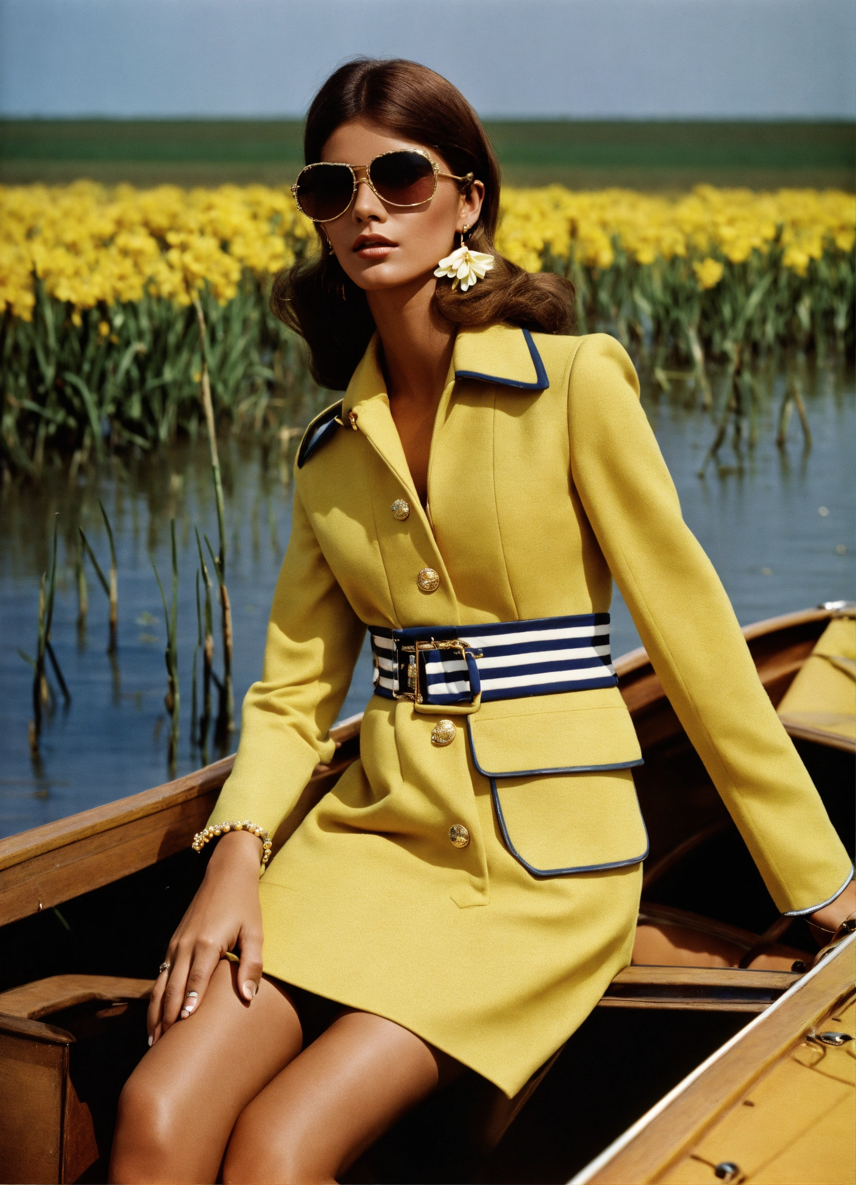 Lexica - 1970s basra marshes vogue boat editorial
