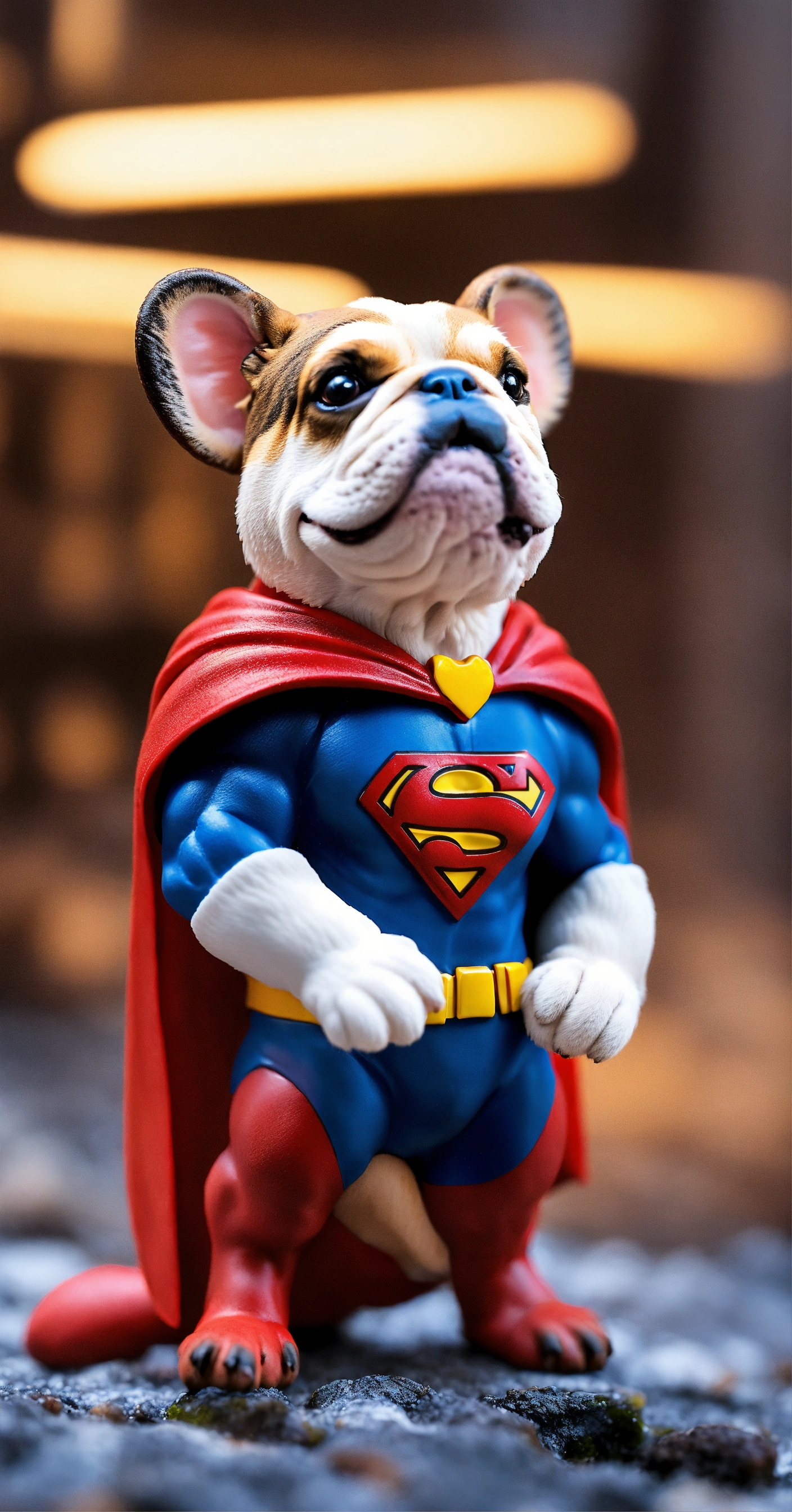 Lexica - Cute bulldog adventure figure, superman themed squirrel ...