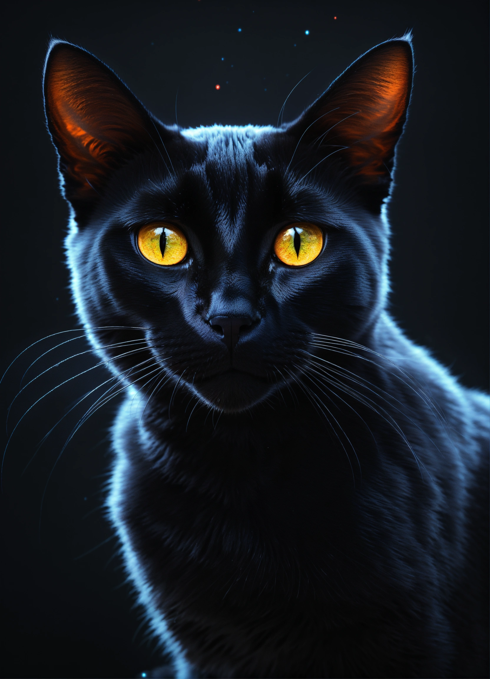 Lexica - Magical black cat sitting, 4k render, hyper-realistic, full ...