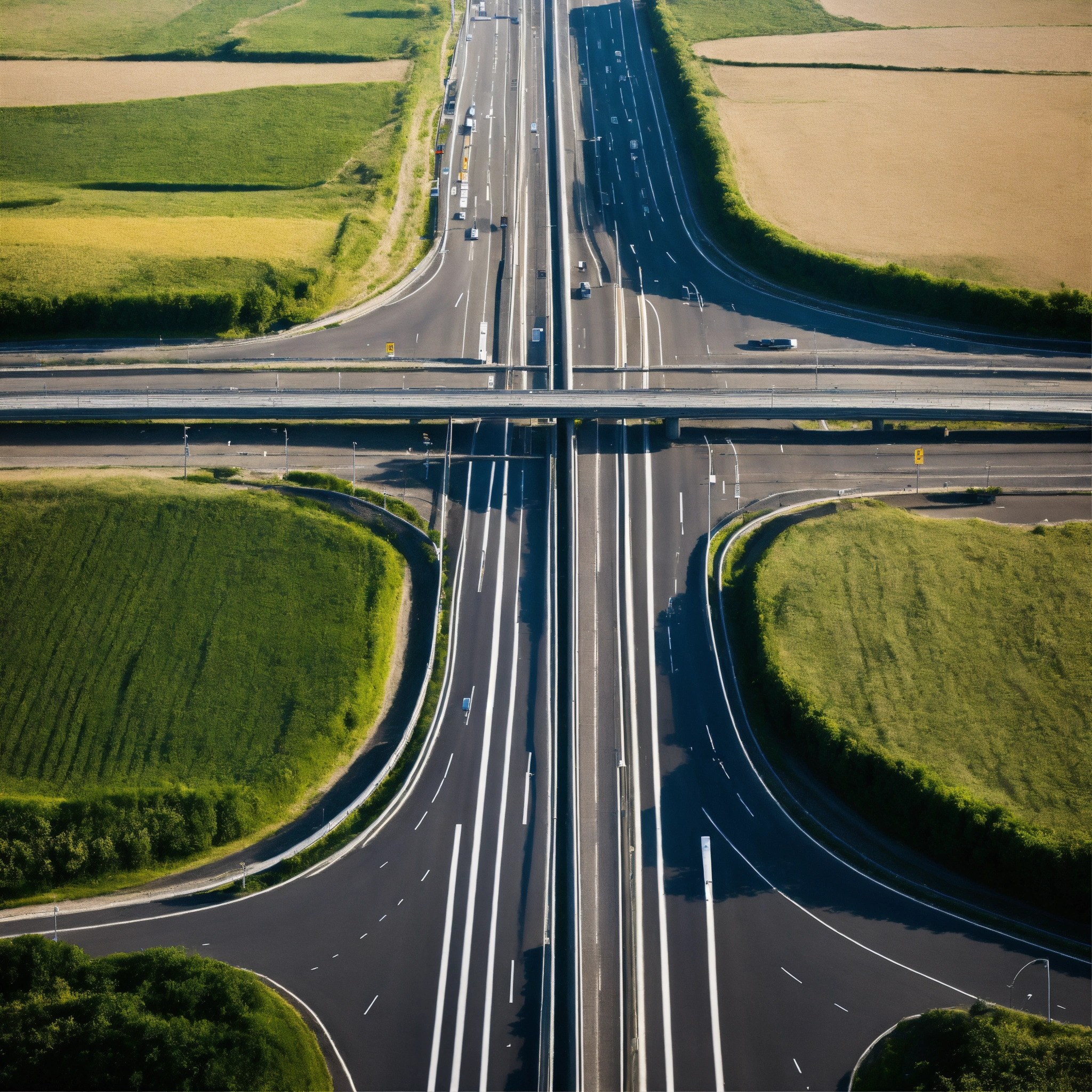 Lexica - High-resolution photograph perfect une aérienne highway city ...
