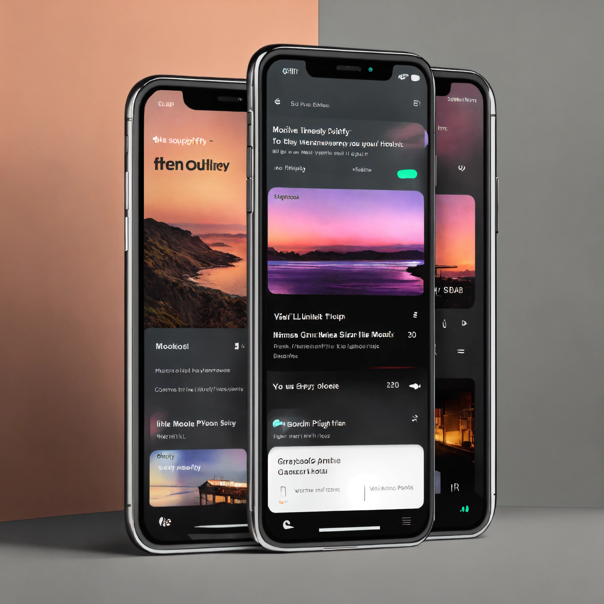 Lexica - Mockup spotify playlist with light gray gradient background