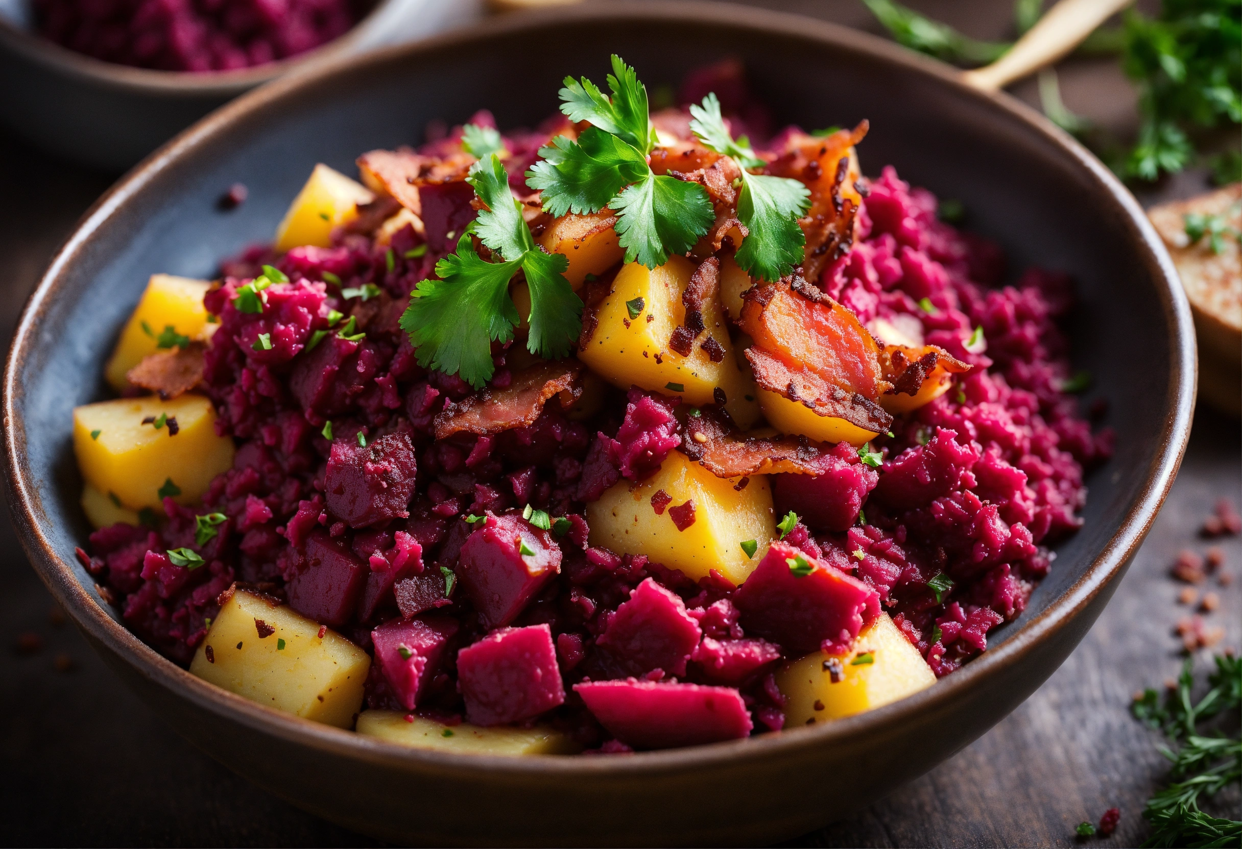 Lexica - Capture the essence of potatoes, beetroot mashed together ...