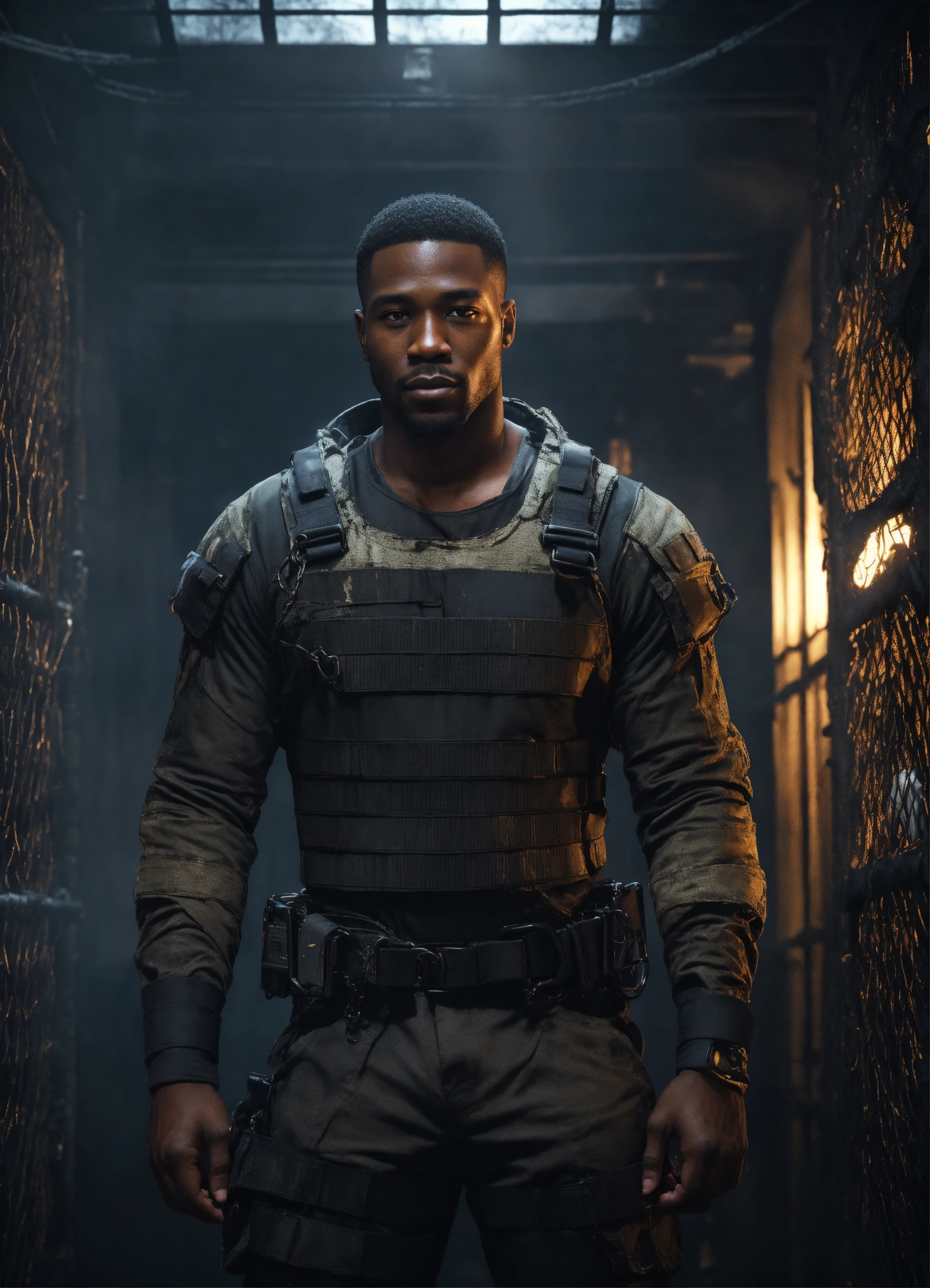 Lexica - Handcuffed, a handsome black male god, a strong prisoner with ...