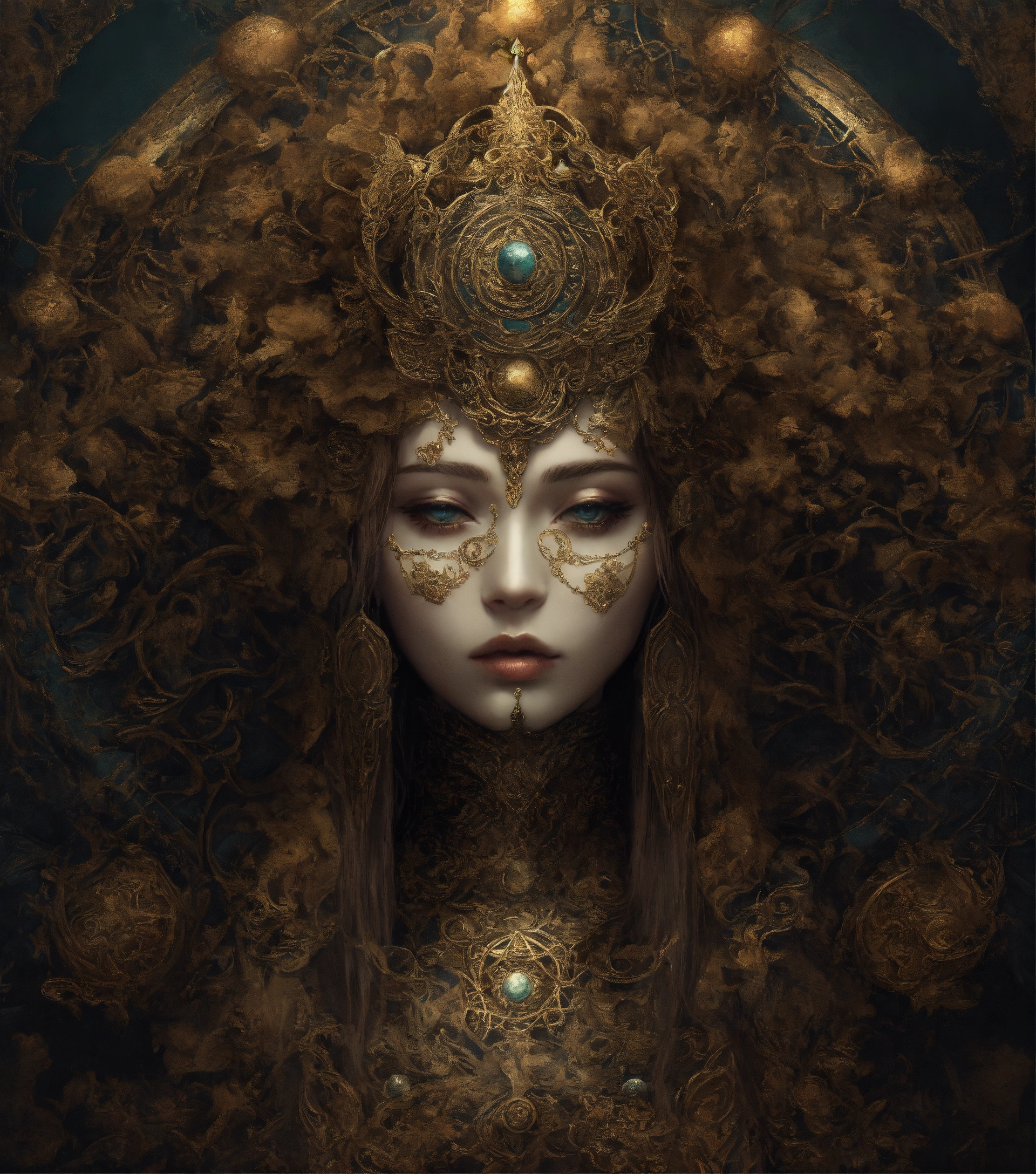 Lexica - Shades of god, intricate art, dark fantasy style