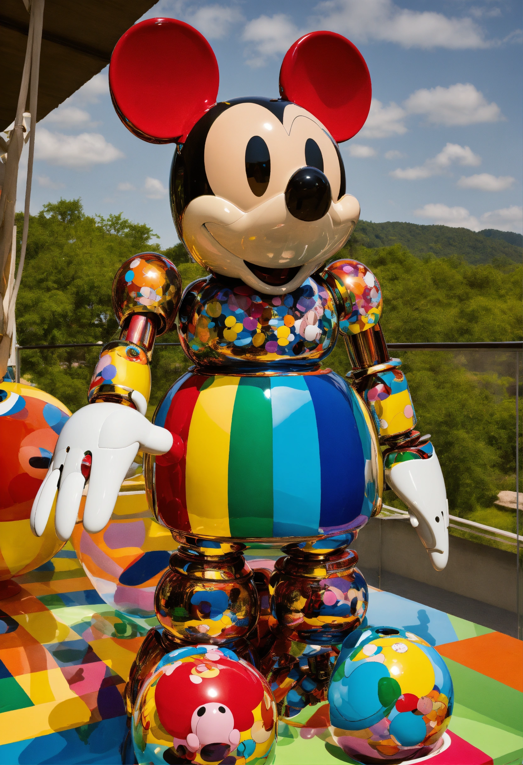 Lexica - Mickey Robot Jeff Koons Murakami Ceramics Pop Art