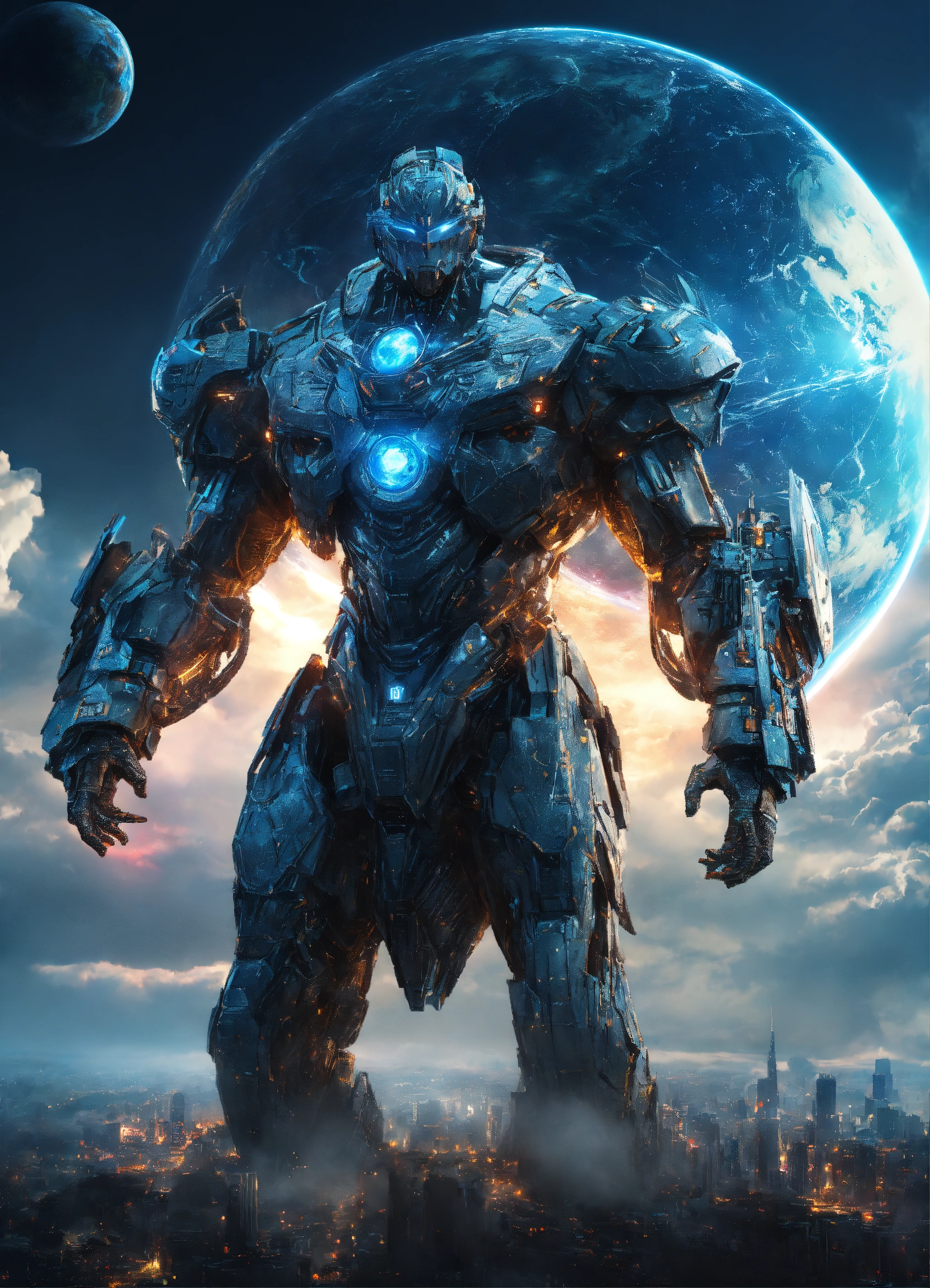 Lexica - AI omnipotent super evil AI mega god holding the earth, super ...