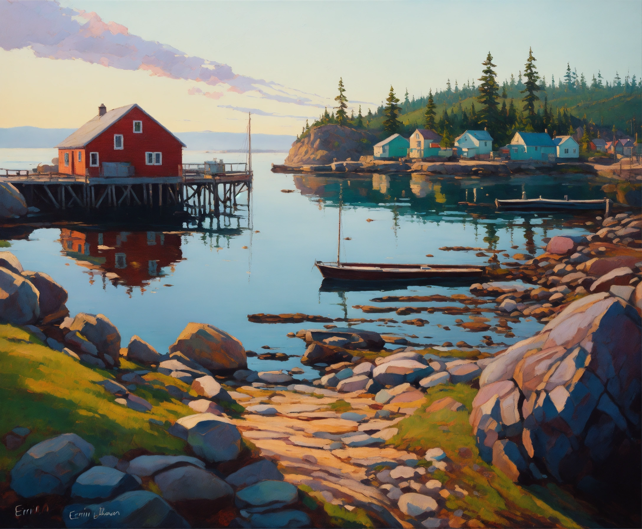 Lexica - Ocean, seashore, gaspé cliff, labrador landscape, rpg style ...