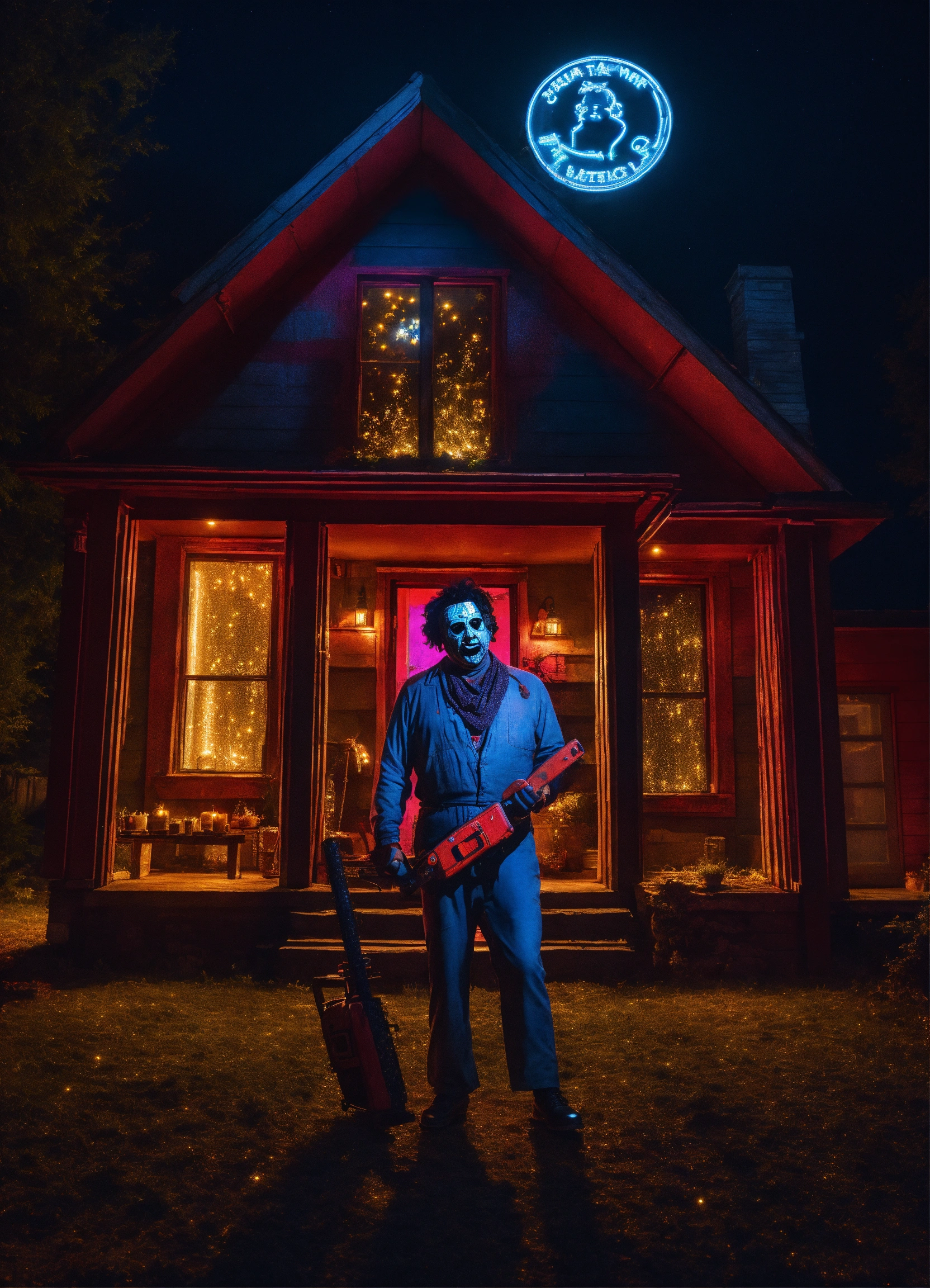 Lexica - Ultra realistic Leatherface with a diamond chainsaw and ...