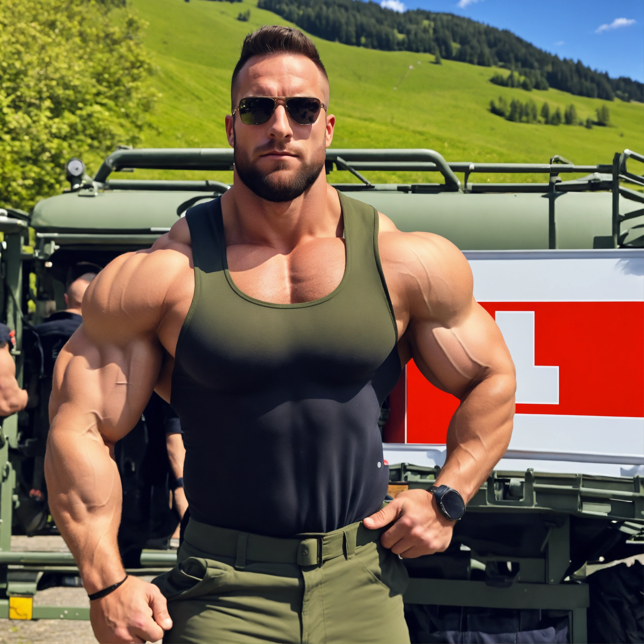 Lexica - 30-year-old Swiss man with big muscles, big bodybuilder, body ...
