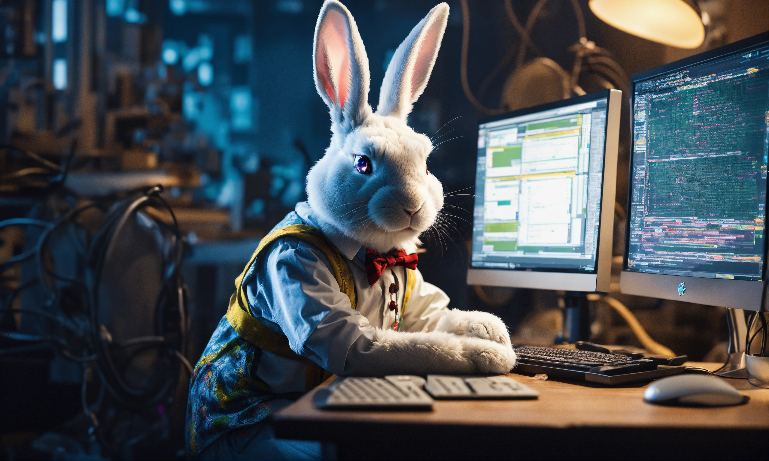 Lexica - A white rabbit from Alice in Wonderland is a software ...