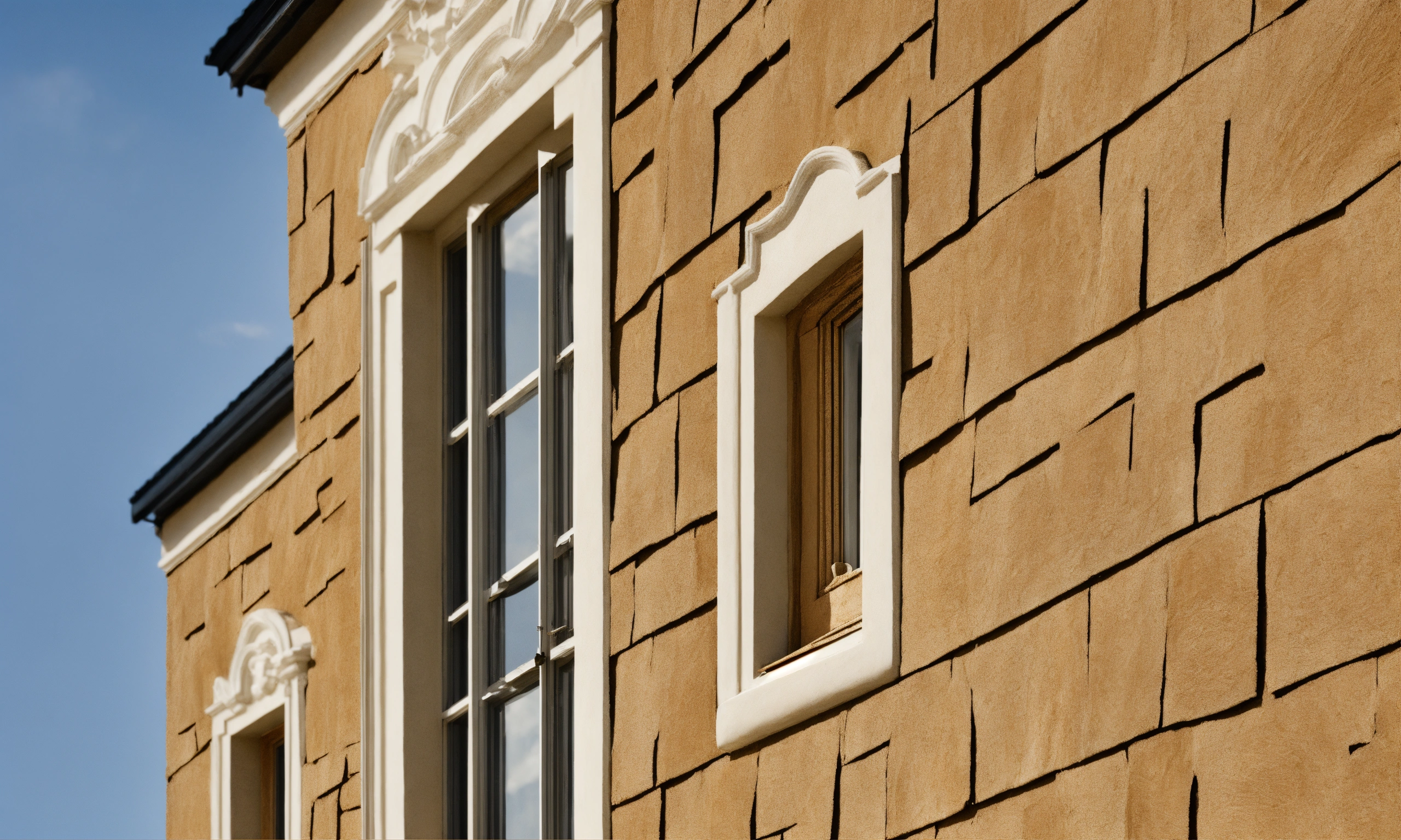 Lexica - Decorative plaster facade of the house smart