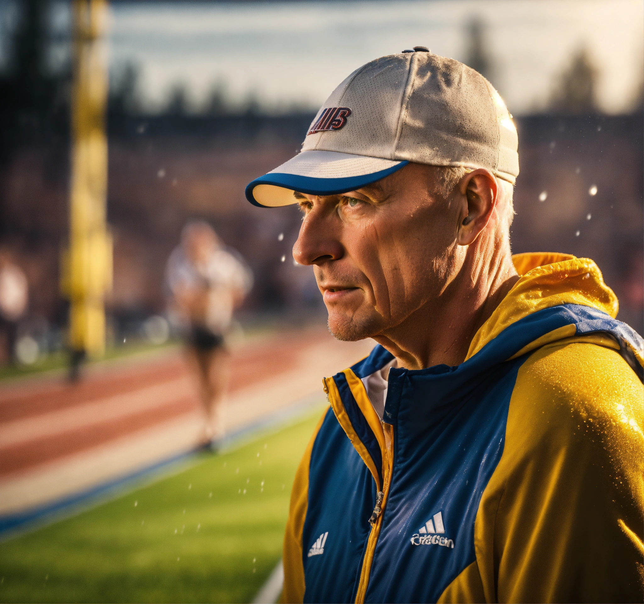 Lexica - 8k HDR photo young portrait of track and field coach "Bill ...