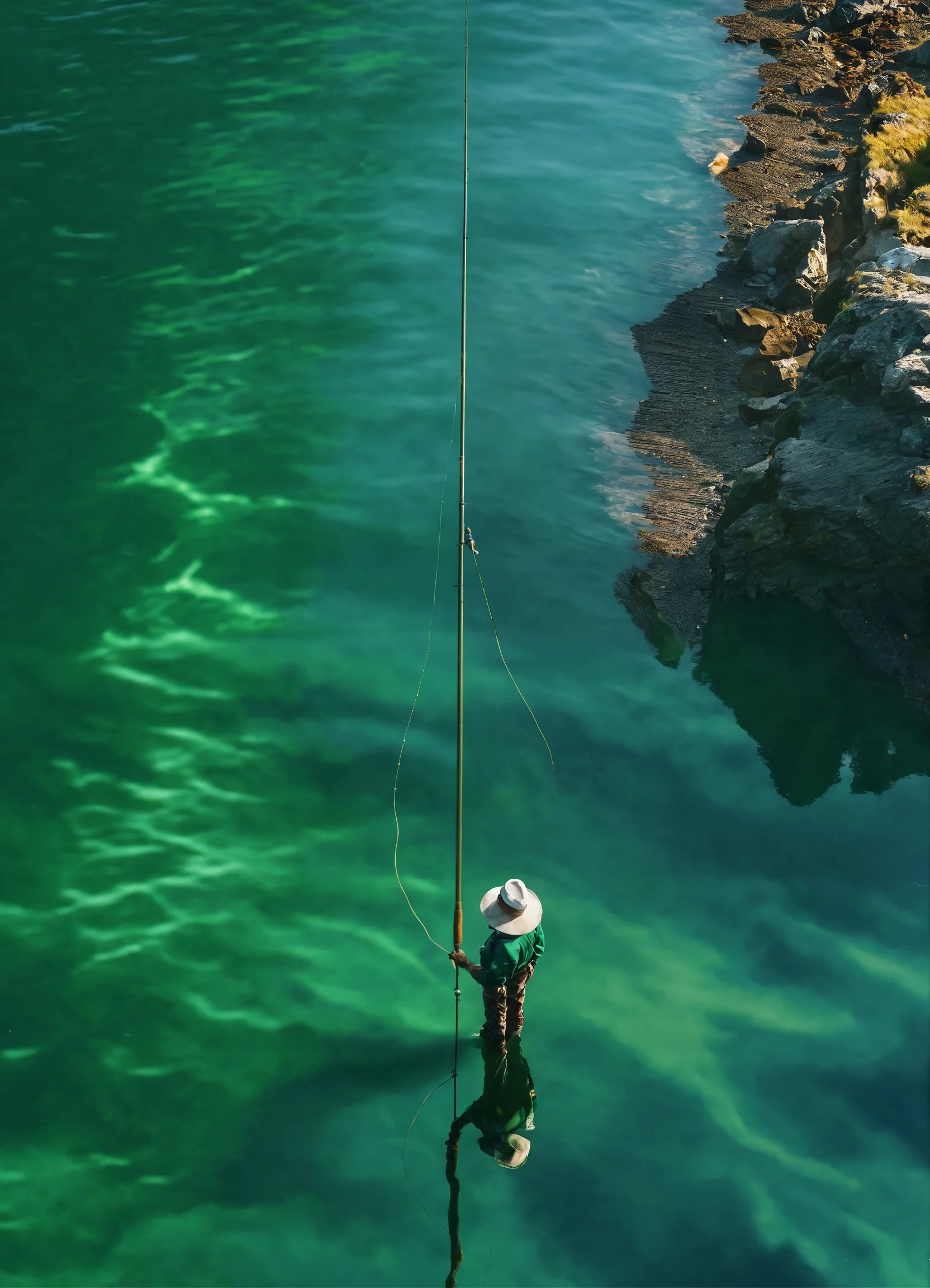 Lexica - Human, fishing rot, fishing, sea, green nature place ...