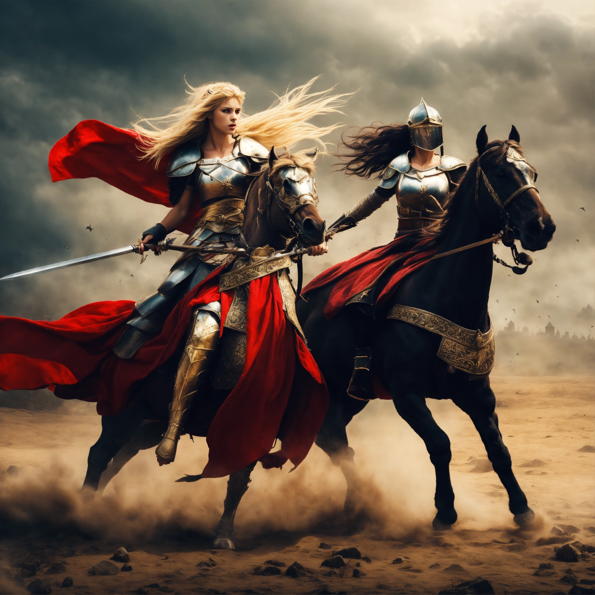 Lexica - An epic fantasy scene featuring two gorgeous and beautiful ...