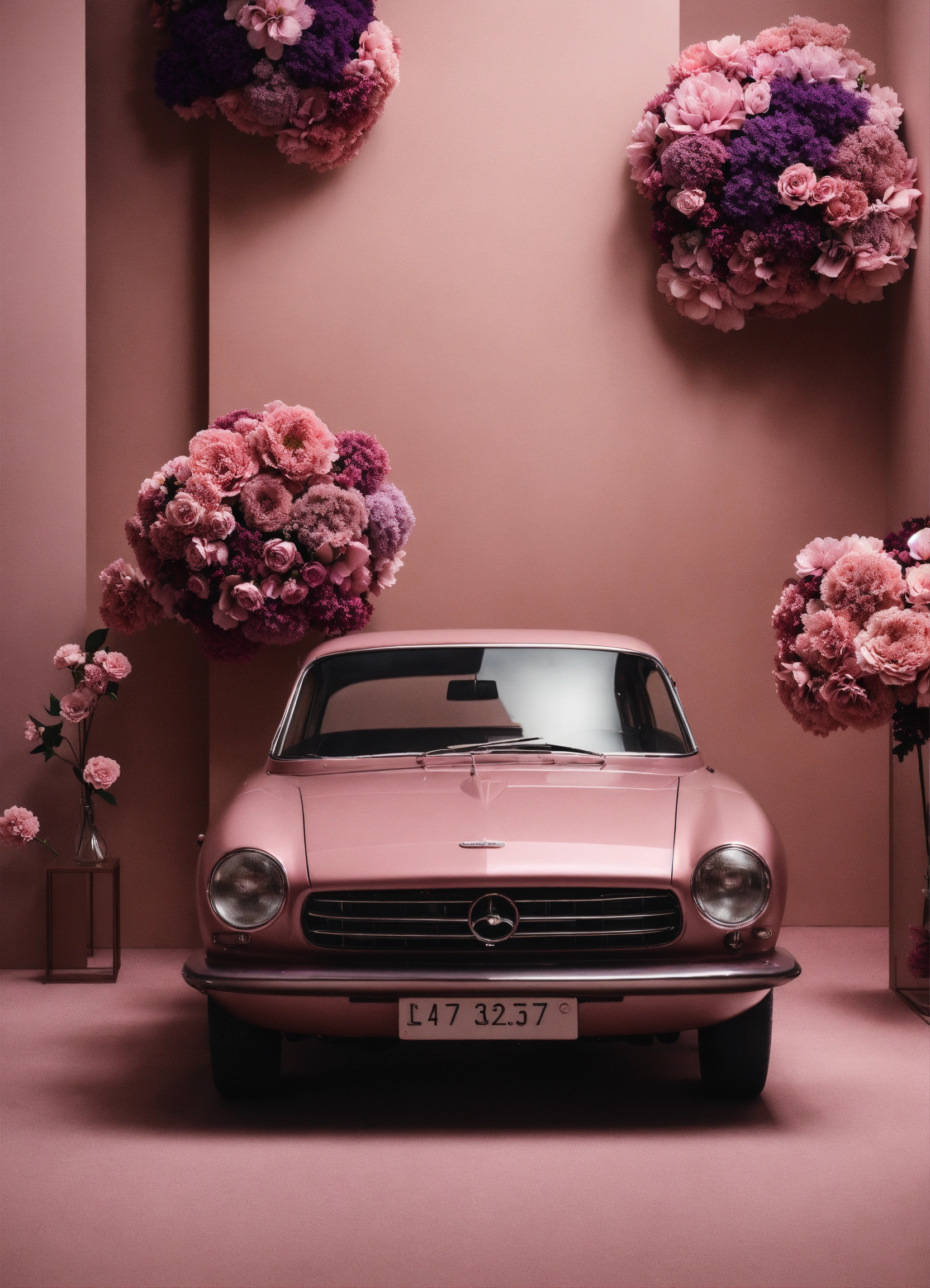 Lexica - Muted tones of dusty pink and dark purple surreal combination ...