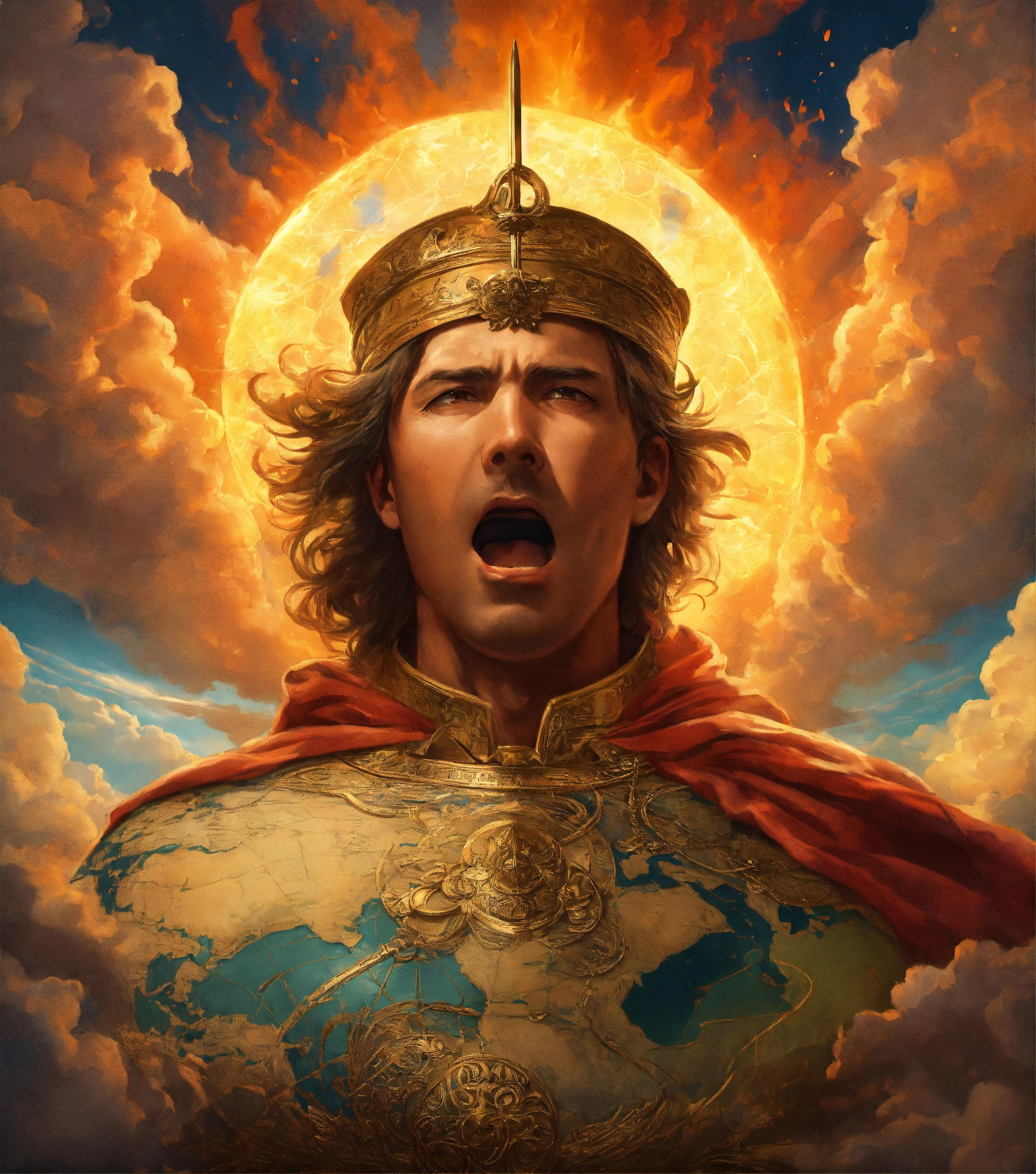 Lexica - In the heavens, the face of an enlightened man with a double ...