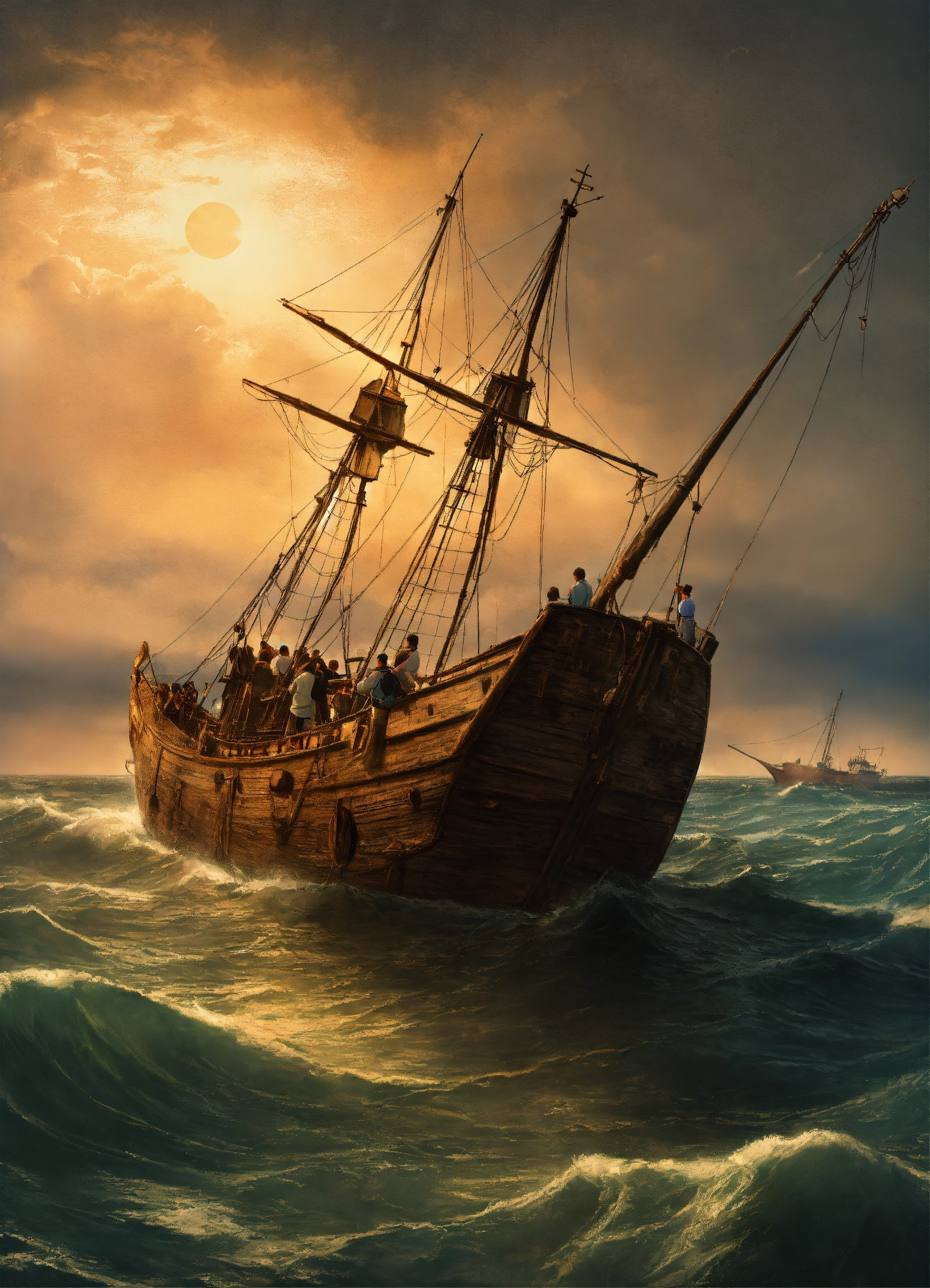 Lexica - Bronze age Picture of early century small-sized sinking ship ...