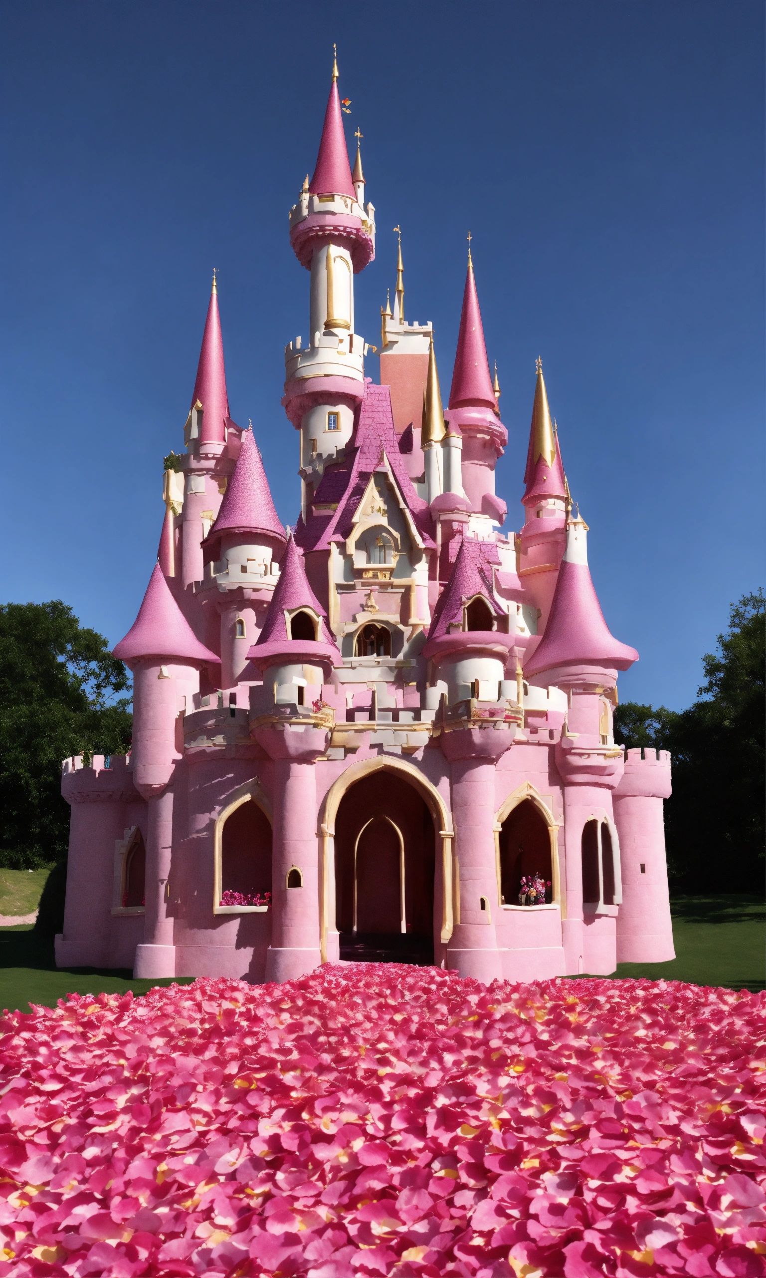 Lexica - Fantasy princess castle all made of petals